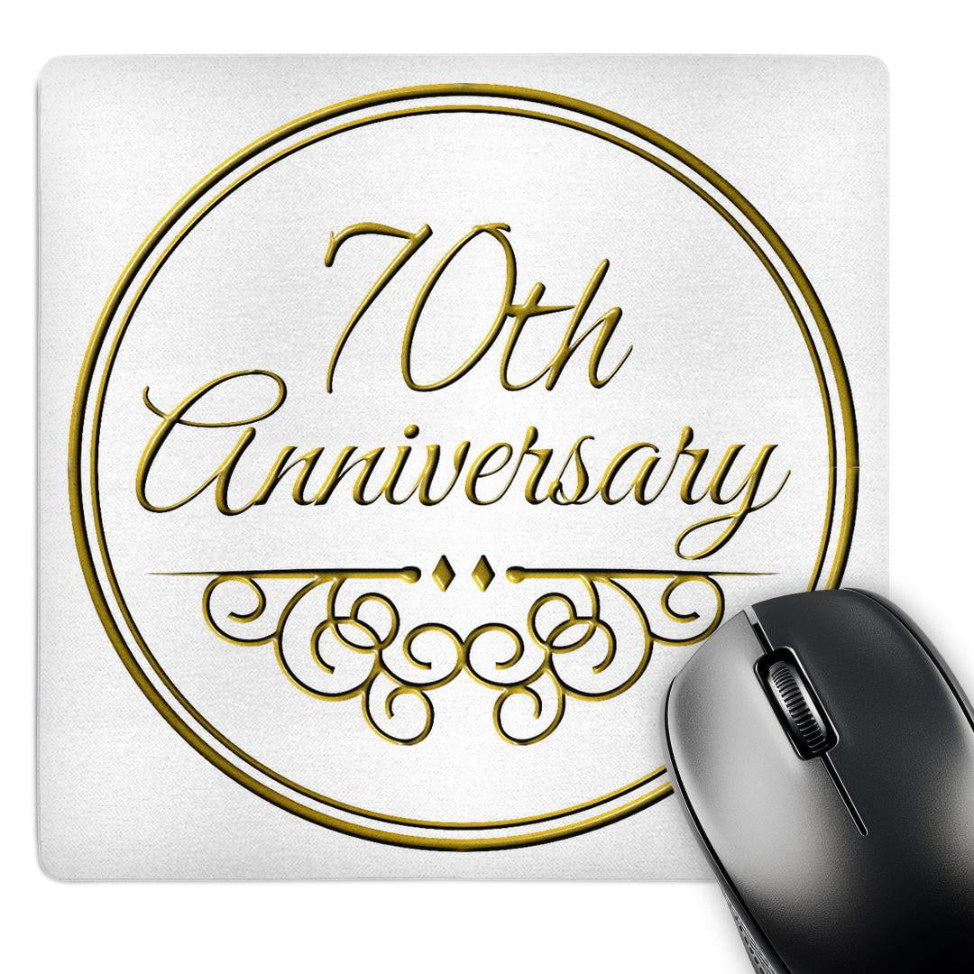 3dRose, Gift For 70th Anniversary - Gold Text For Celebrating Wedding ...