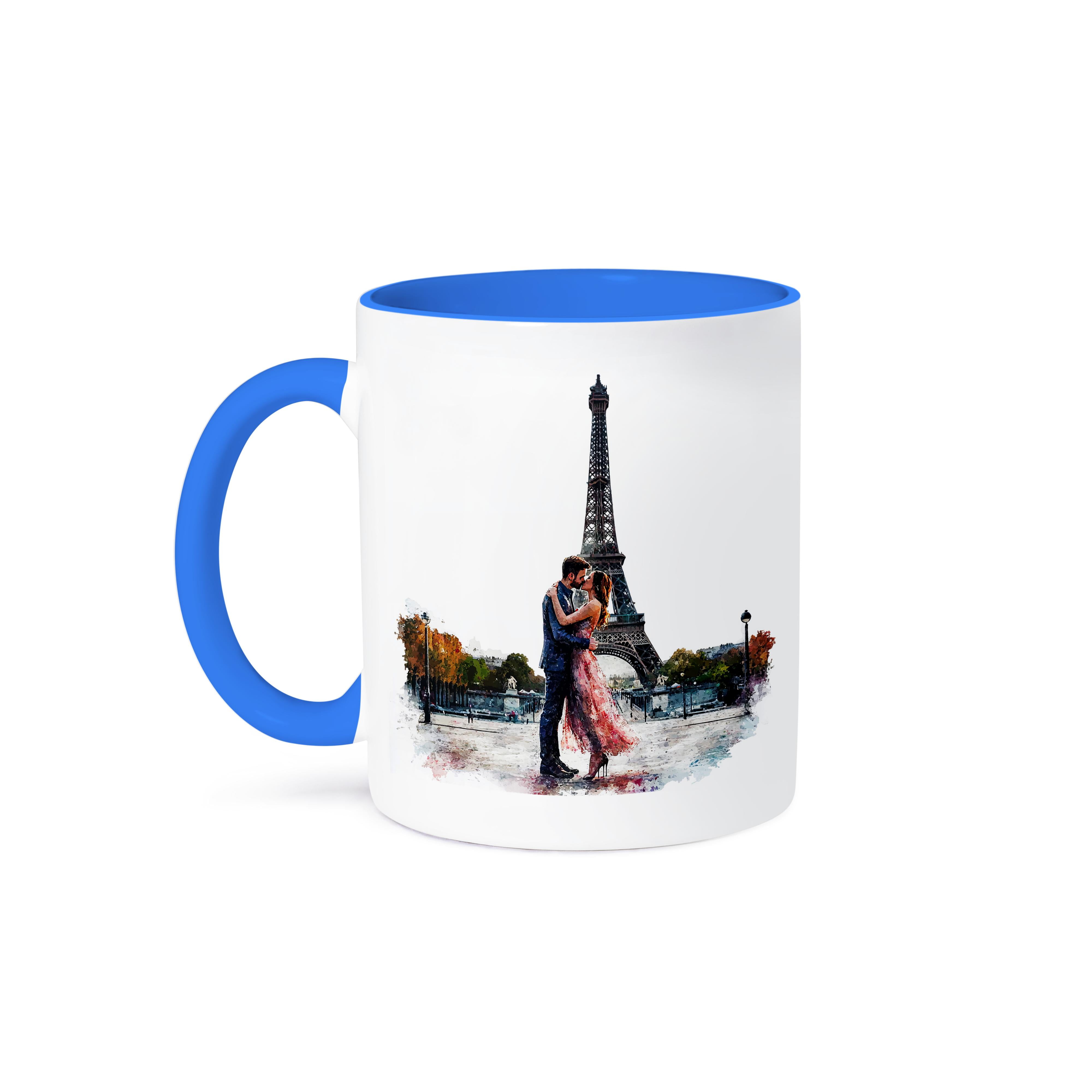 3dRose, A Couple Kissing In Front Of The Eiffel Tower In Paris France ...