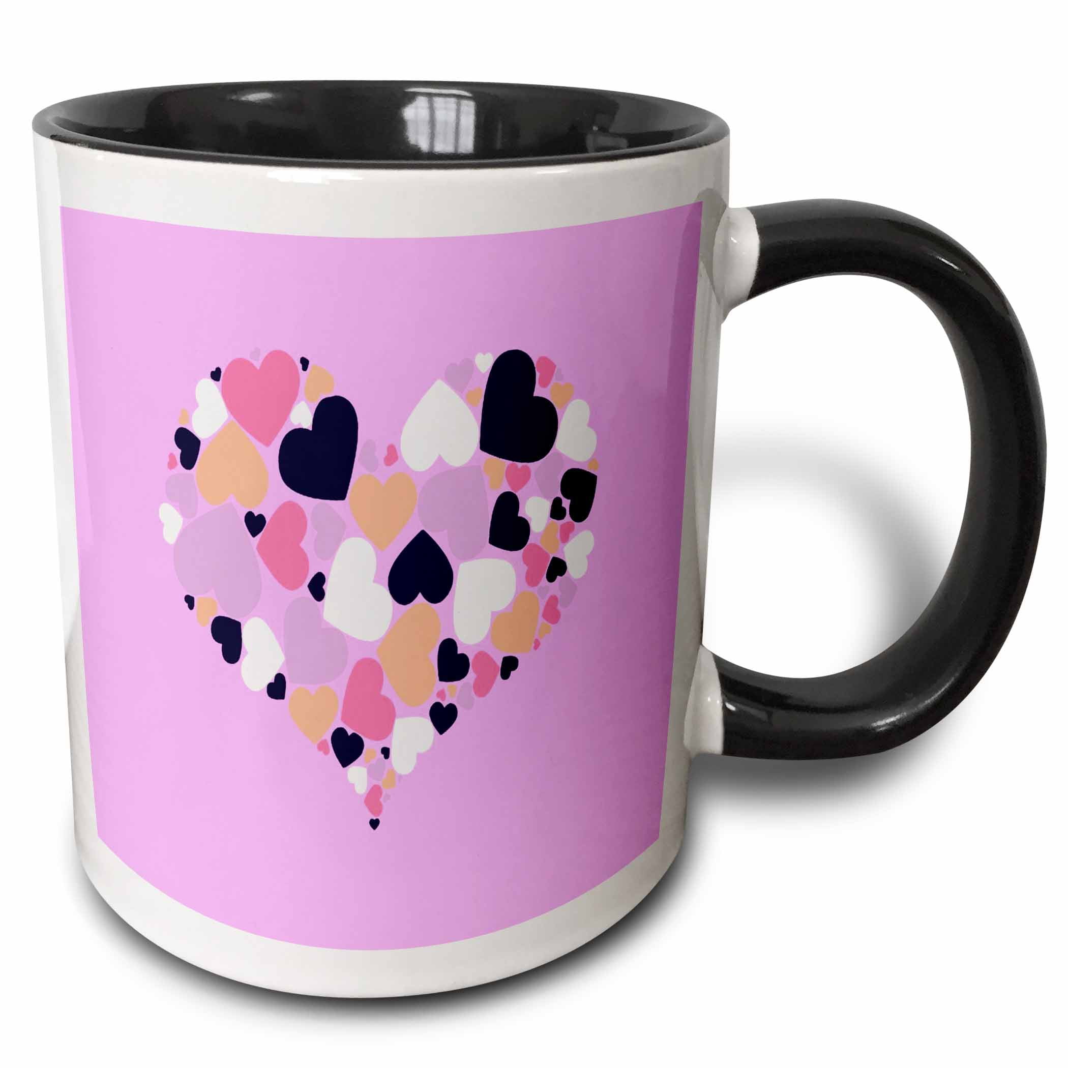 3drose, a Heart of Hearts Biromantic Proud to Love, 15oz Two-tone Black ...