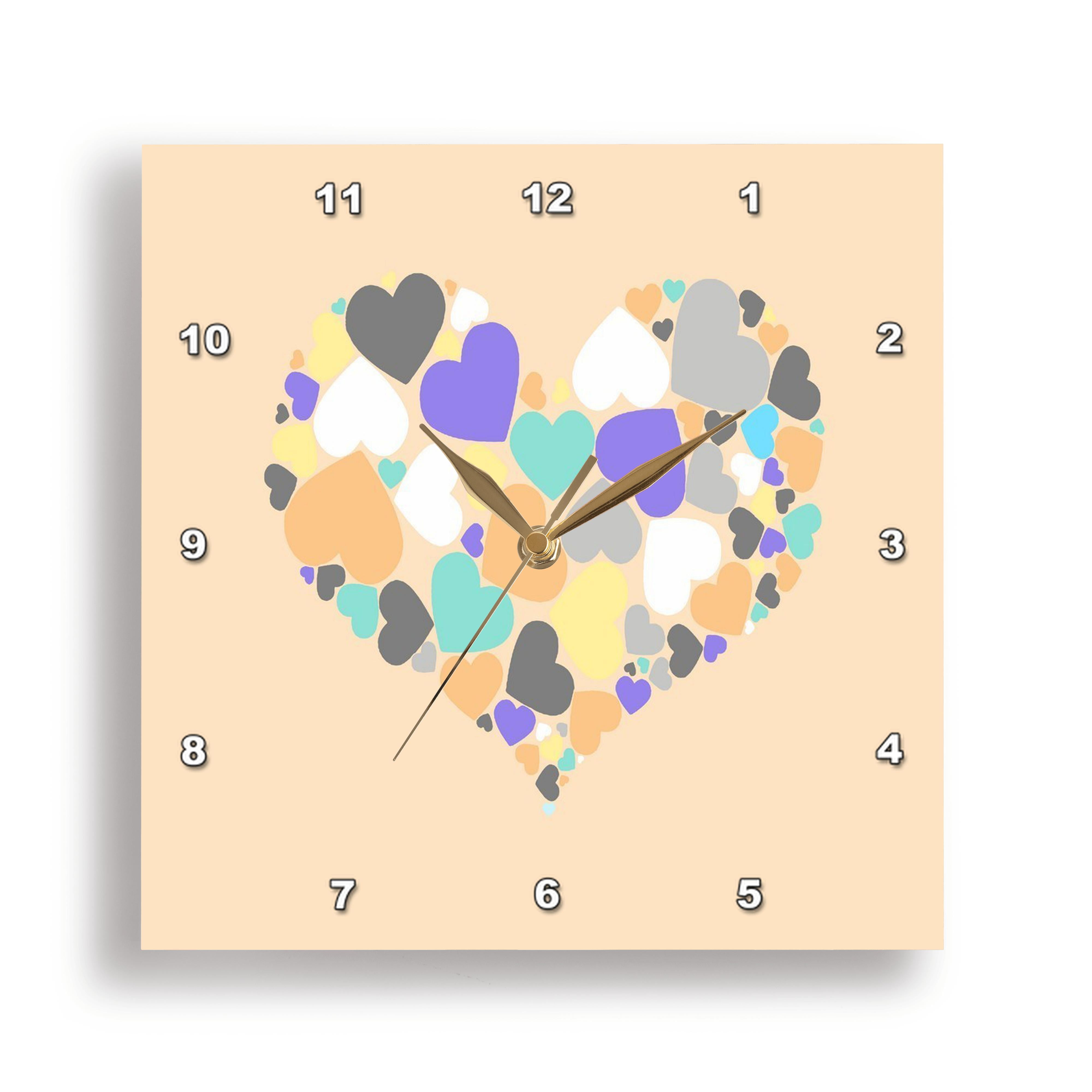 3dRose, A Heart Of Hearts Demifaun Proud To Love, 13x13 Wall Clock ...