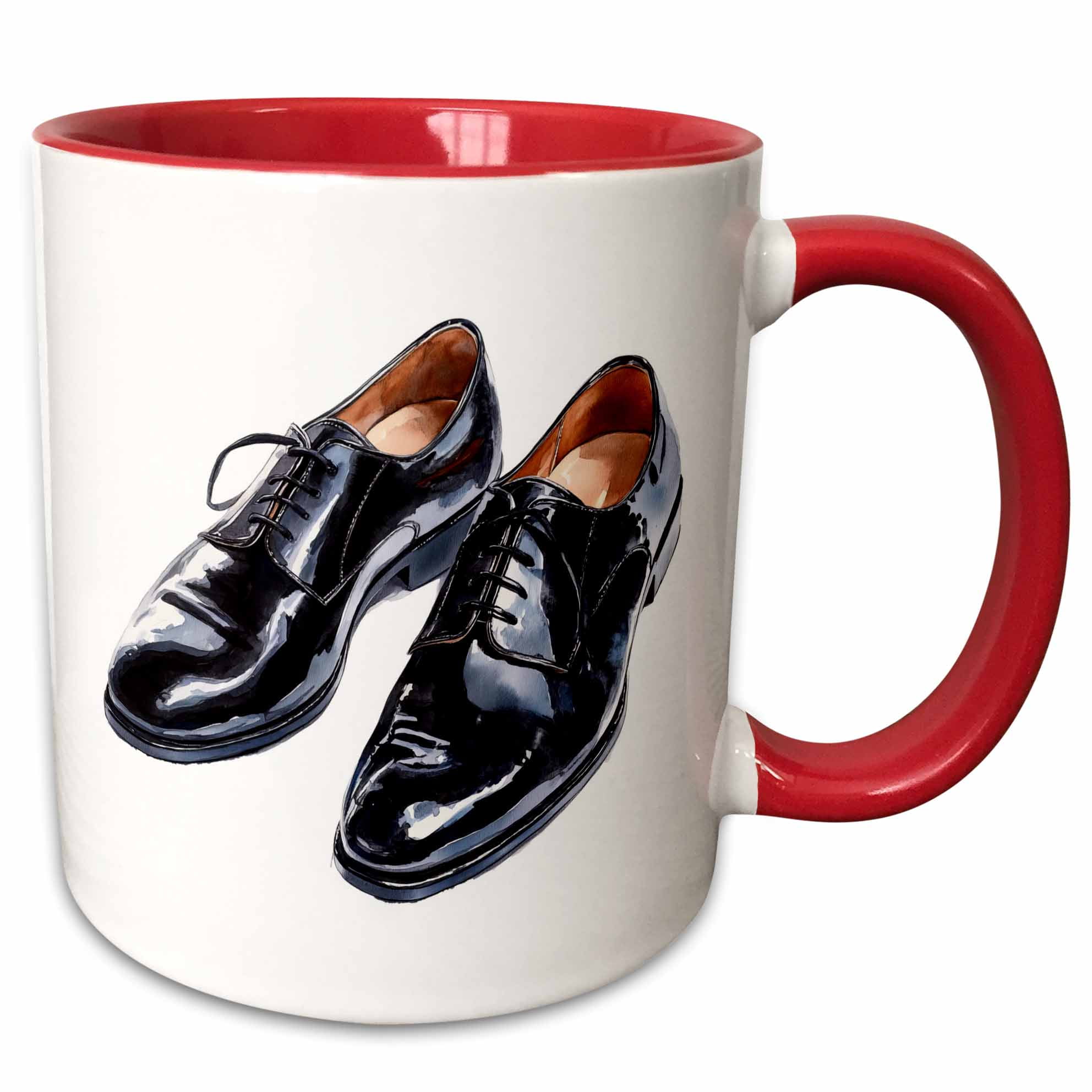 3drose, a Mans Black Dress Shoes, 15oz Two-tone Red Mug - Walmart.com