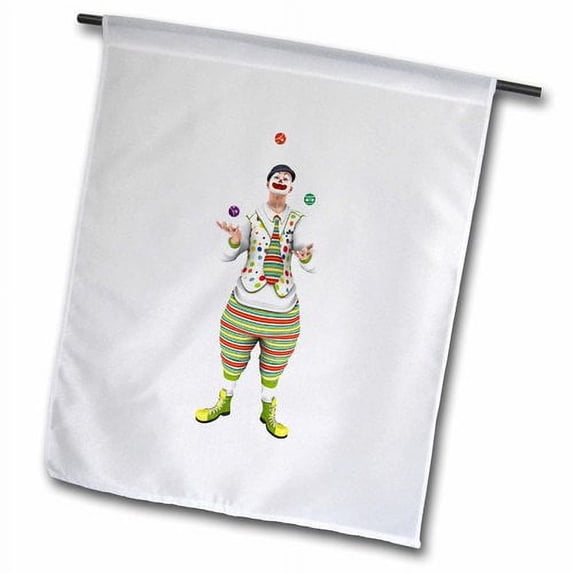 3dRose, A Painted Circus Juggling Clown, 18 x 27 inch Garden Flag ...