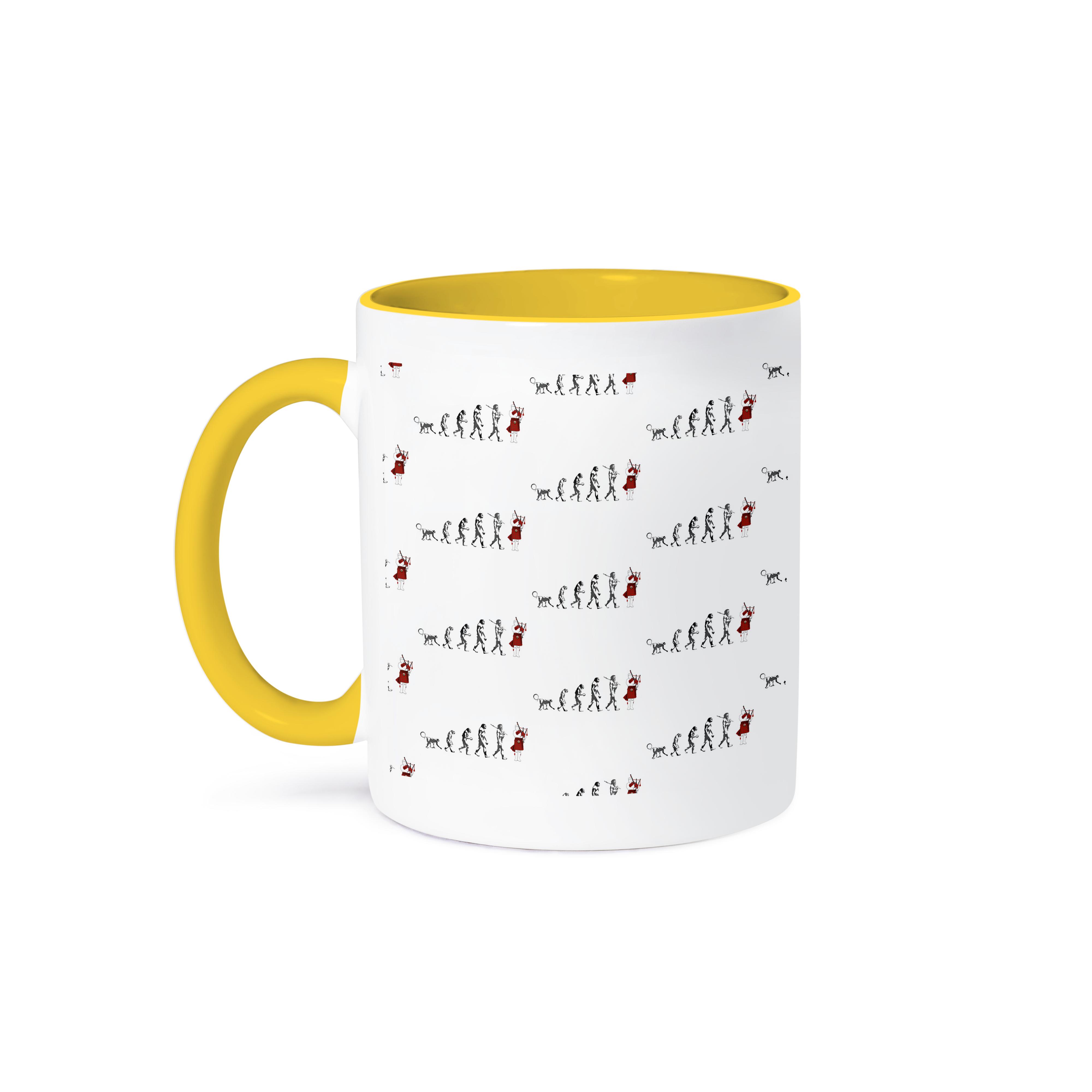 3dRose, A funny pun of the evolution of man ending in a bagpipe player ...