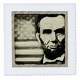 3dRose, Abraham Lincoln - President Abraham Lincoln with American flag ...