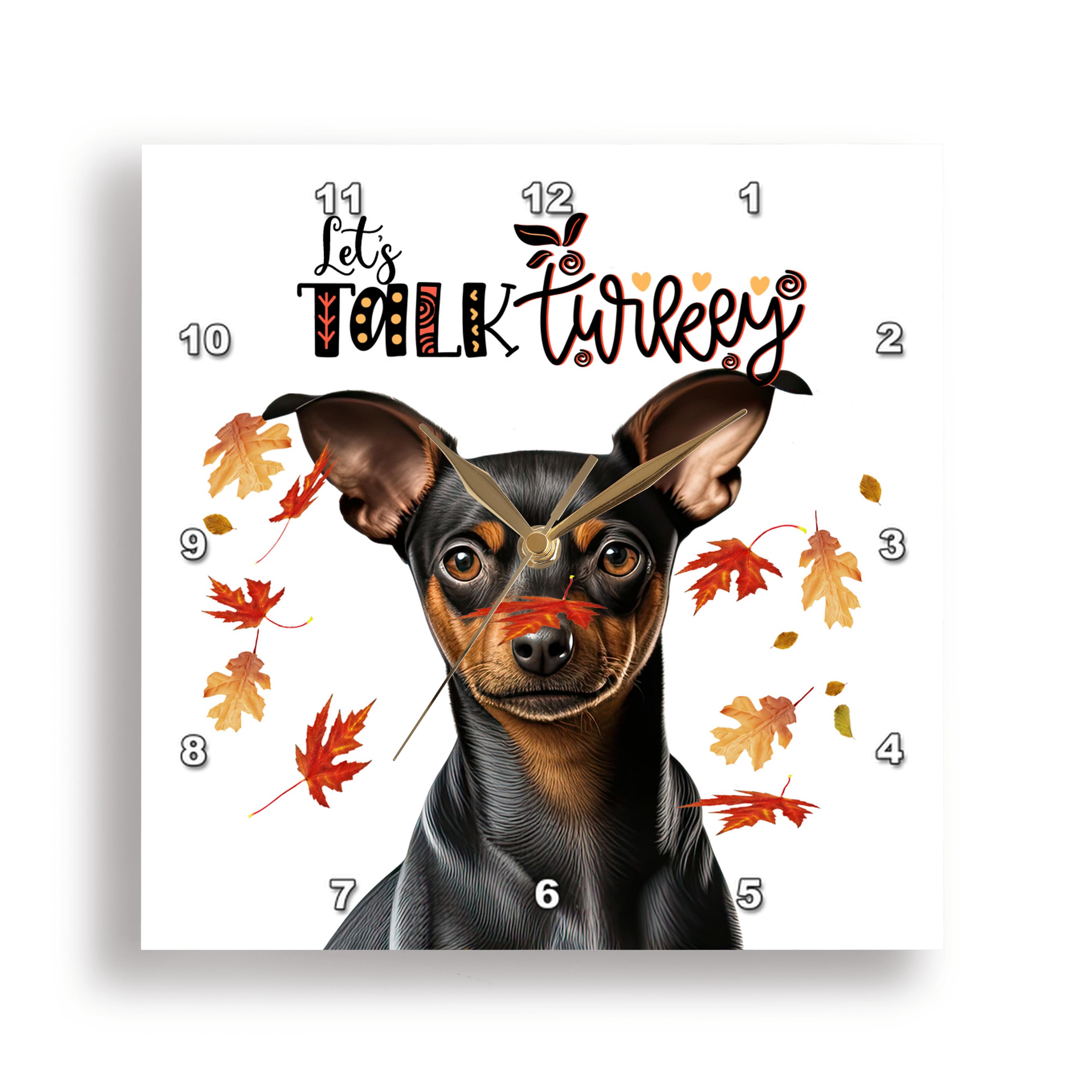 3dRose, Adorable Miniature Pinscher Dog with Thanksgiving Turkey Humor ...
