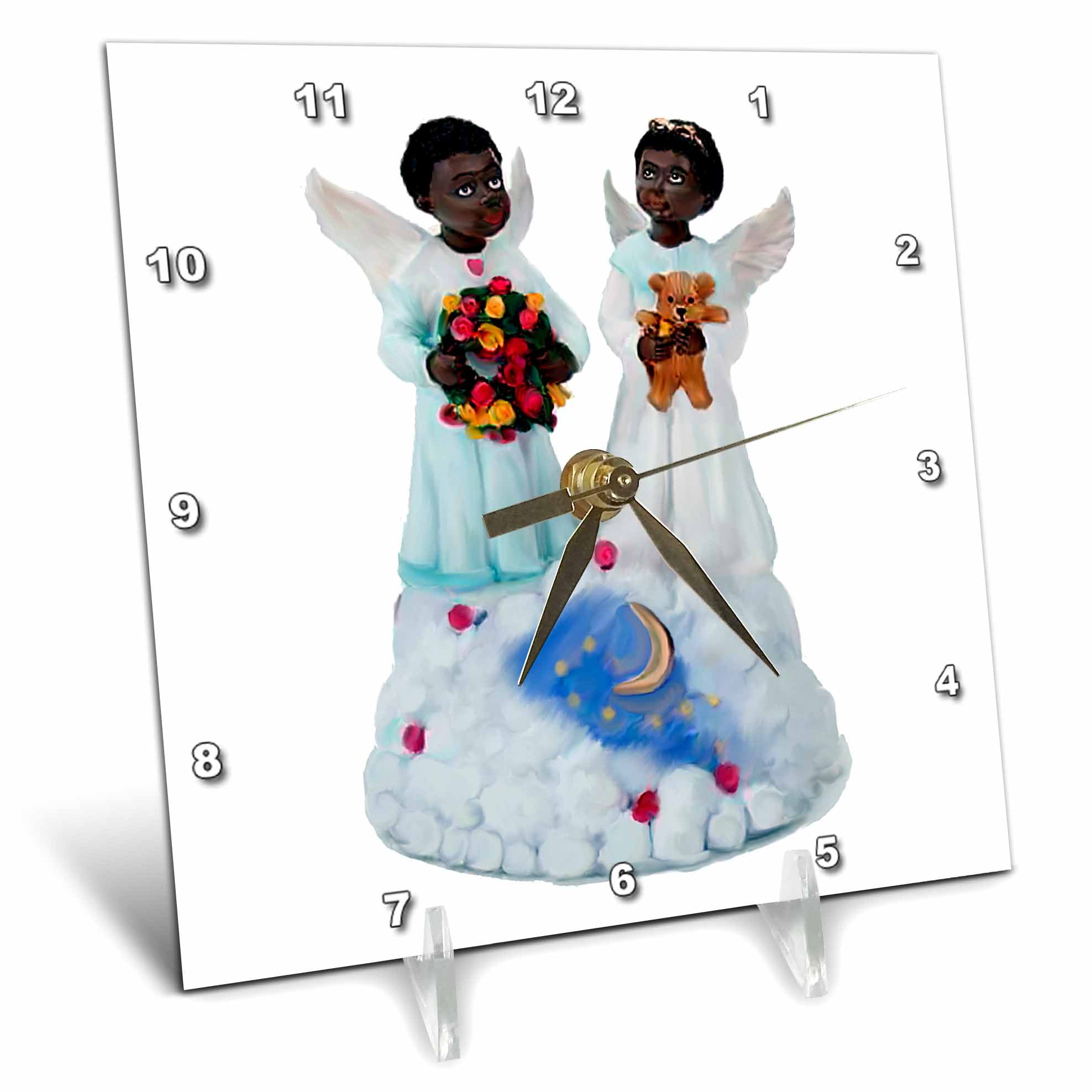 3dRose, African-American angels, 6x6 Desk Clock - Walmart.com