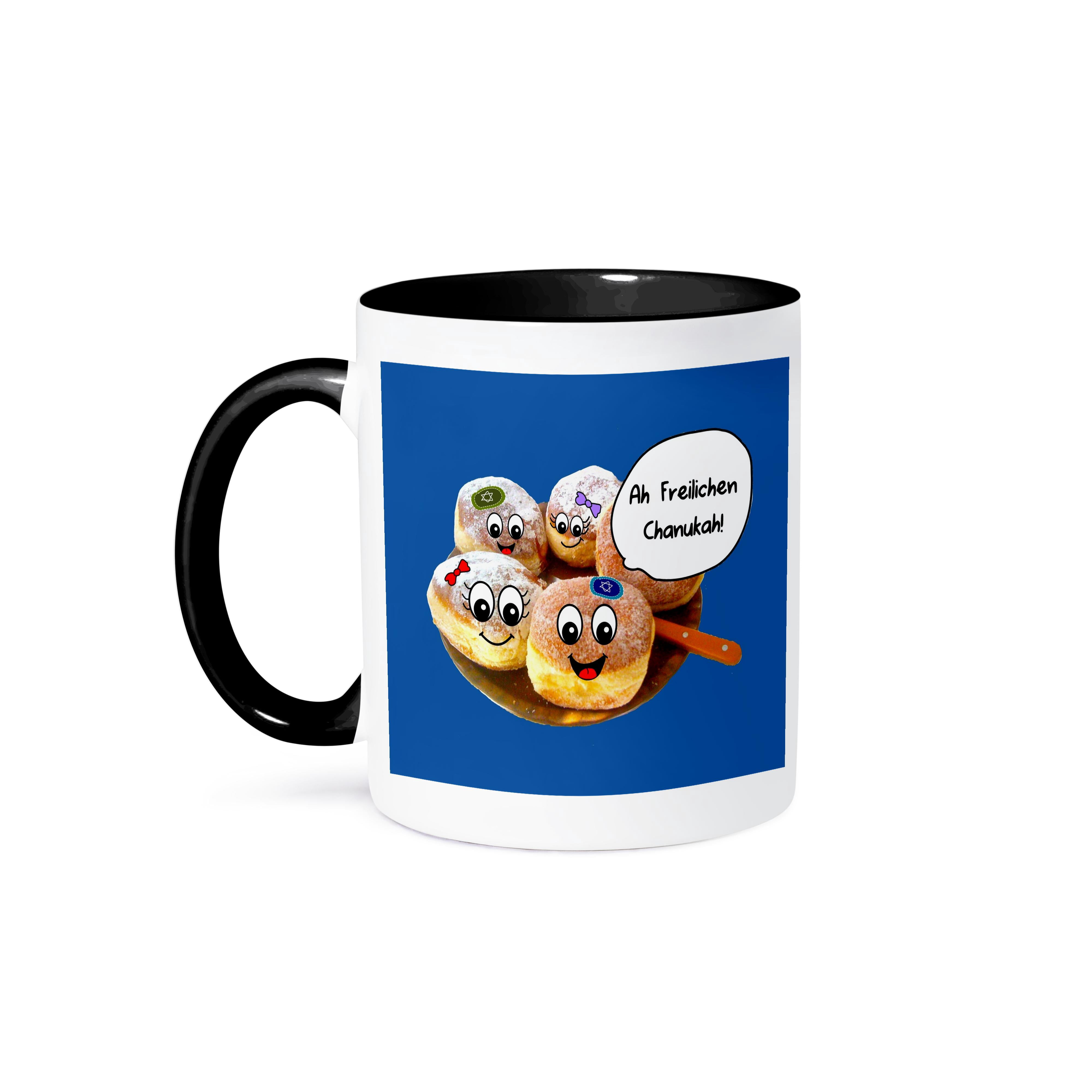 3dRose, Ah Freilichen Chanukah - Happy Hanukkah in Yiddish cute Jewish ...