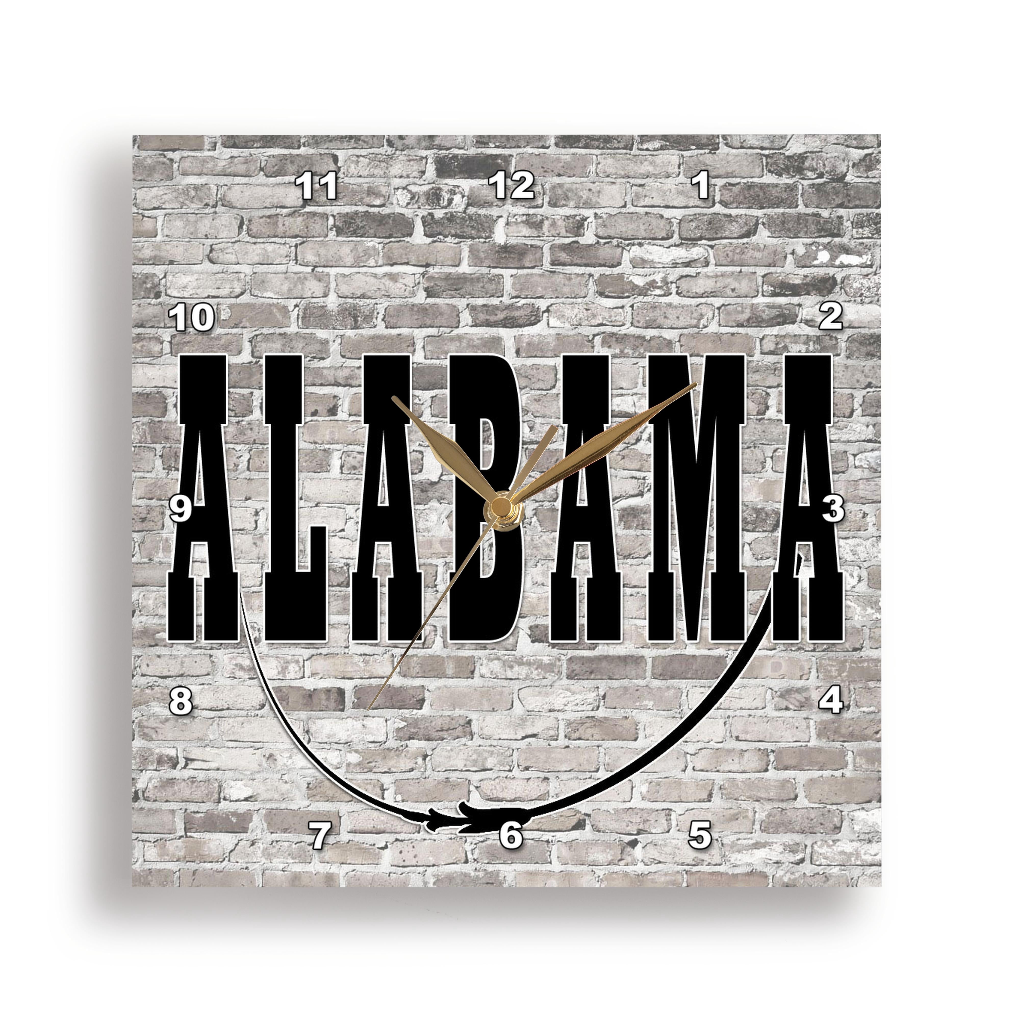 3dRose, Alabama. State Capital is Montgomery. , 10x10 Wall Clock ...