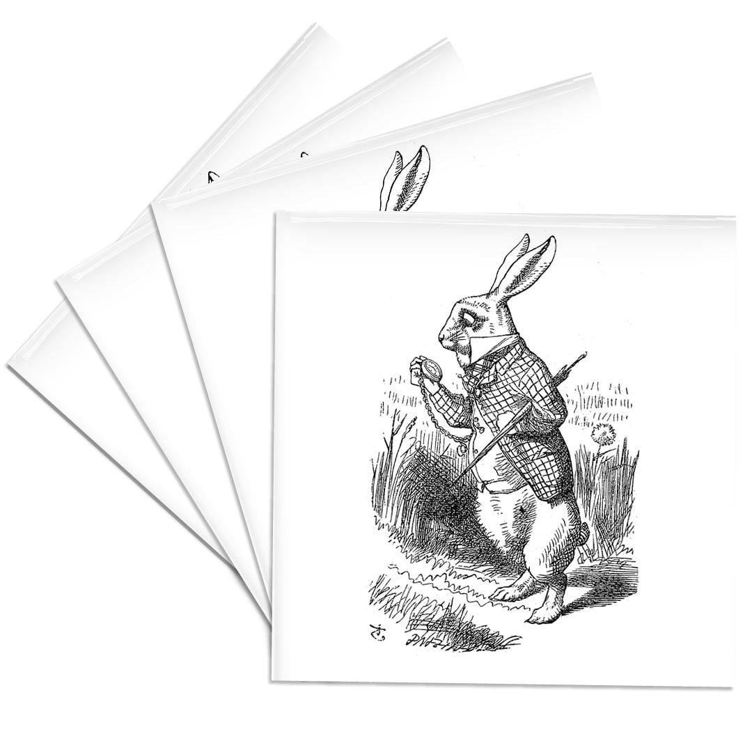 3dRose, Alice in Wonderland White Rabbit with pocket watch - John ...