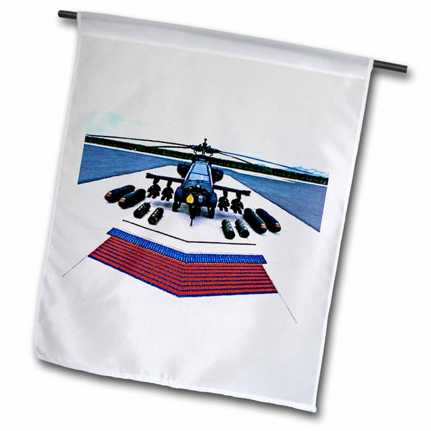 3dRose Apache Helicopter - Garden Flag, 12 by 18-inch - Walmart ...