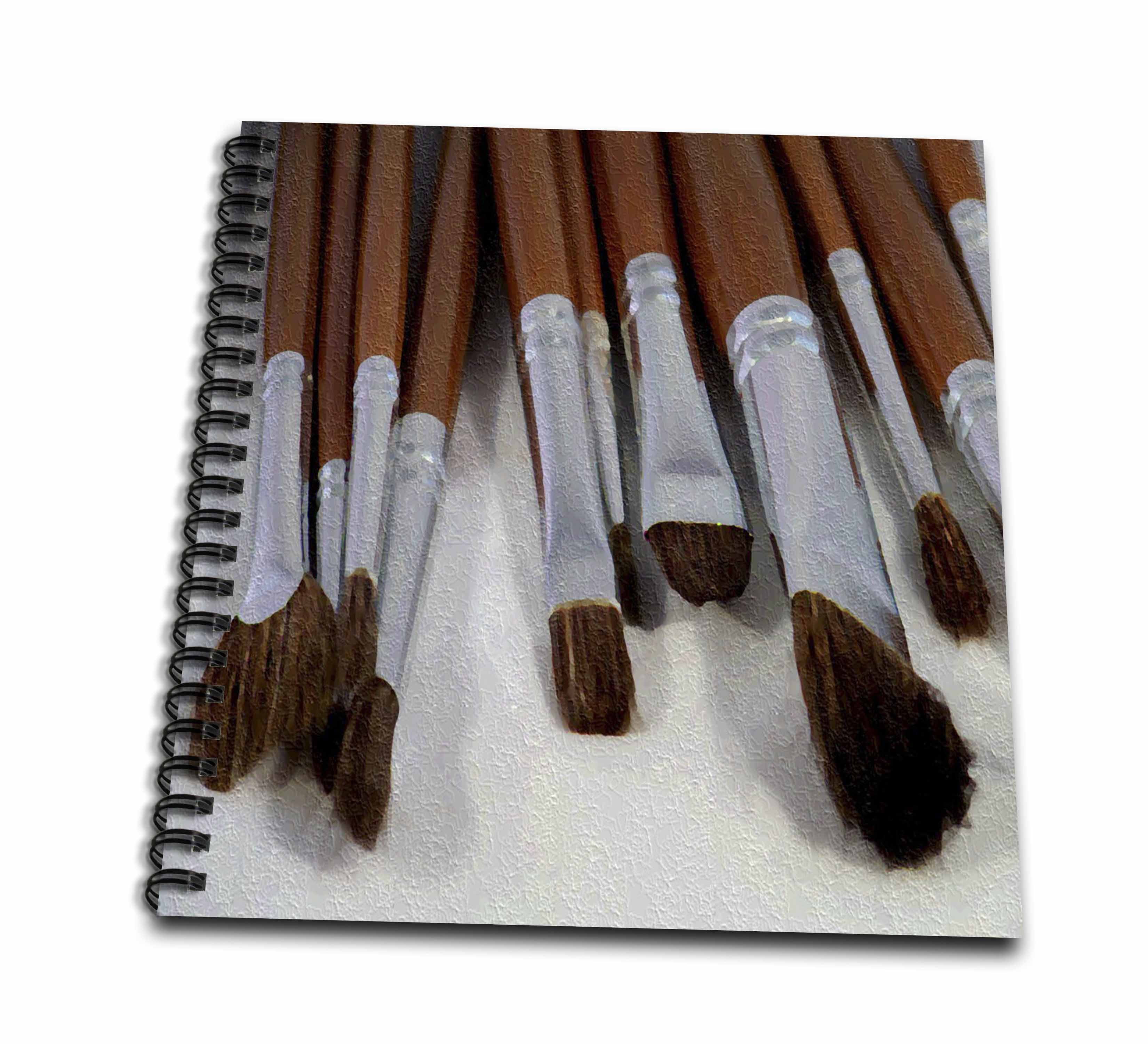 3dRose, Art Brushes 2 Oil Painting, Drawing Book 8 x 8 inch - Walmart.com