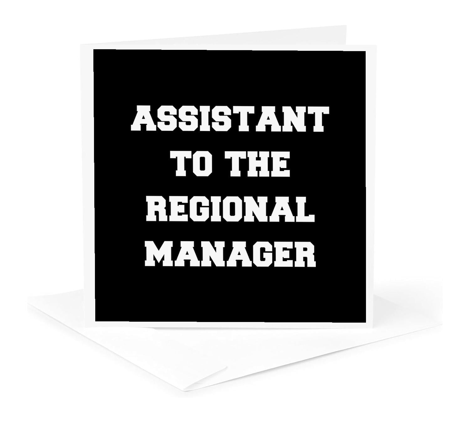 3drose, Assistant to the Regional Manager. White Letters on Black ...
