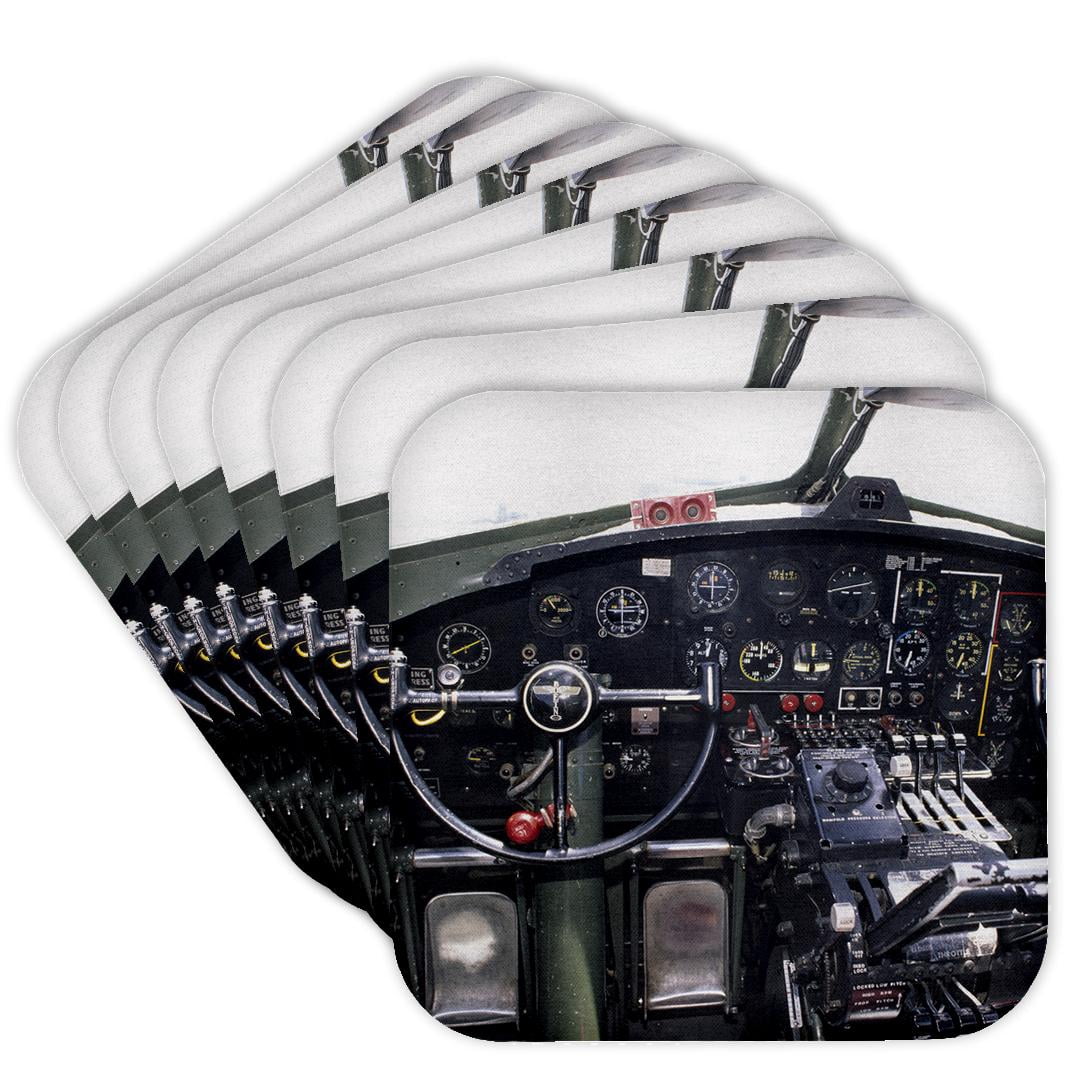 3dRose, B-17 Bomber Aircraft, War plane, California, USA - US05 GRE0107 - Gerry Reynolds, Set of ...