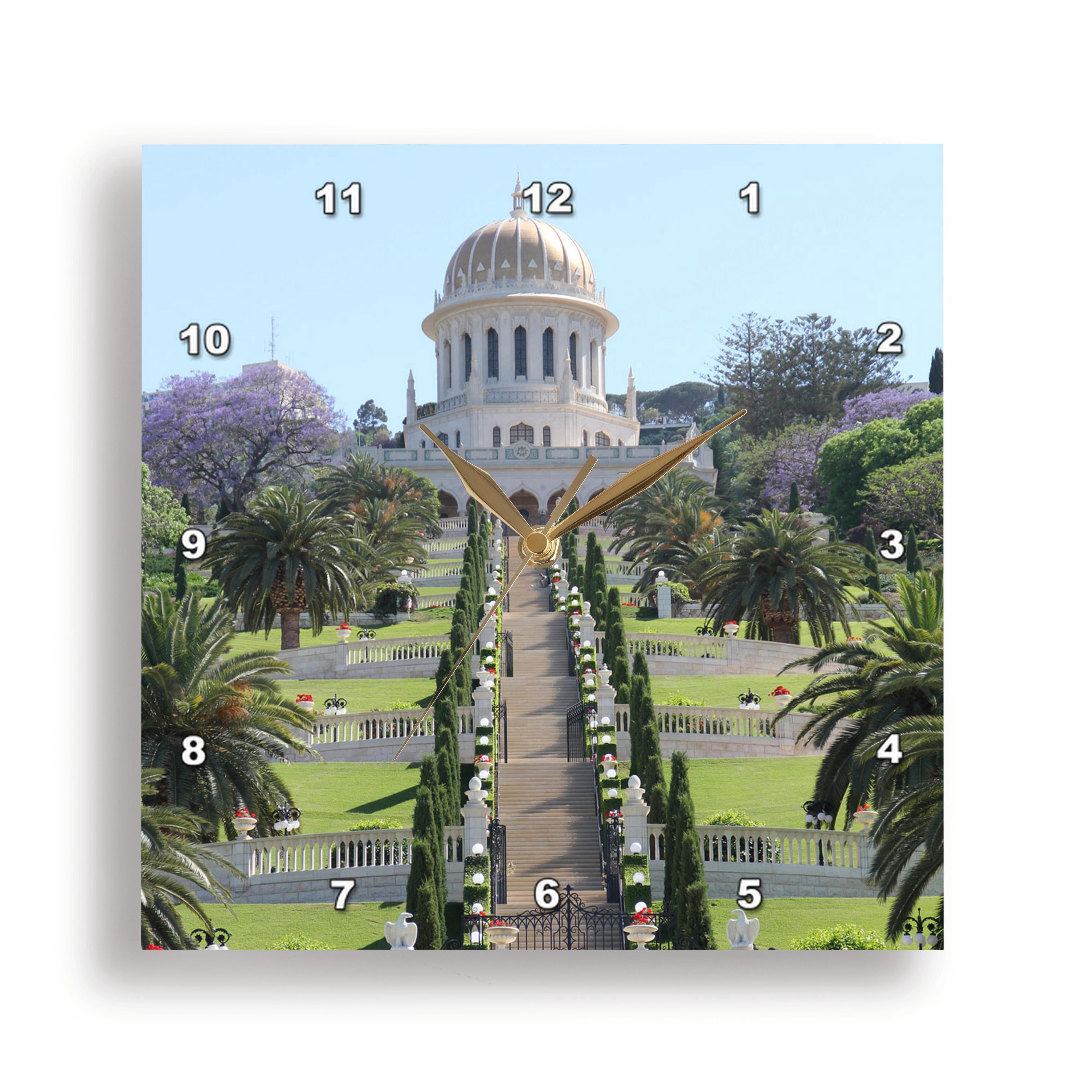 3dRose, Bahai Gardens Stairs to Golden Dome Bahai Shrine Haifa Israel ...