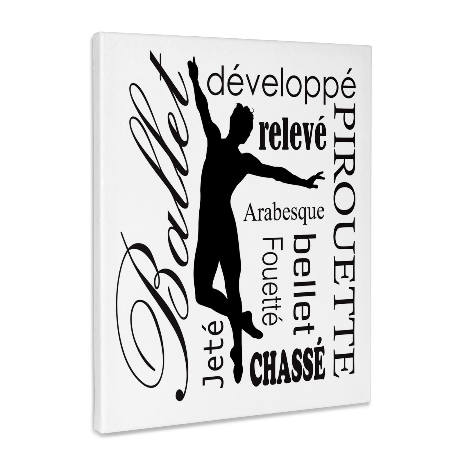 3dRose, Ballet words and terminology , Museum Grade Canvas Wrap 11x14 ...