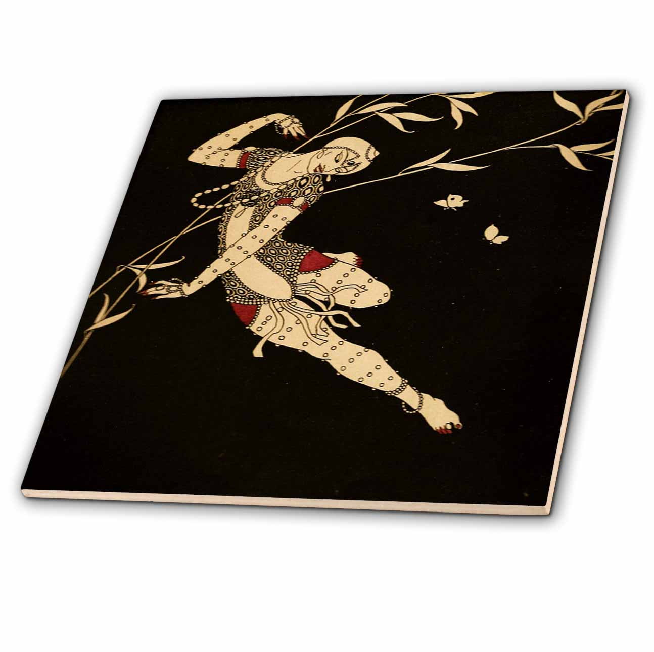 3dRose Barbiers Oriental Dancer - Glass Tile, 8-inch - Walmart.com