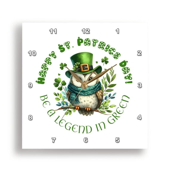3dRose, Be a legend in green. A funny owl. Happy St. Patricks Day gift ...