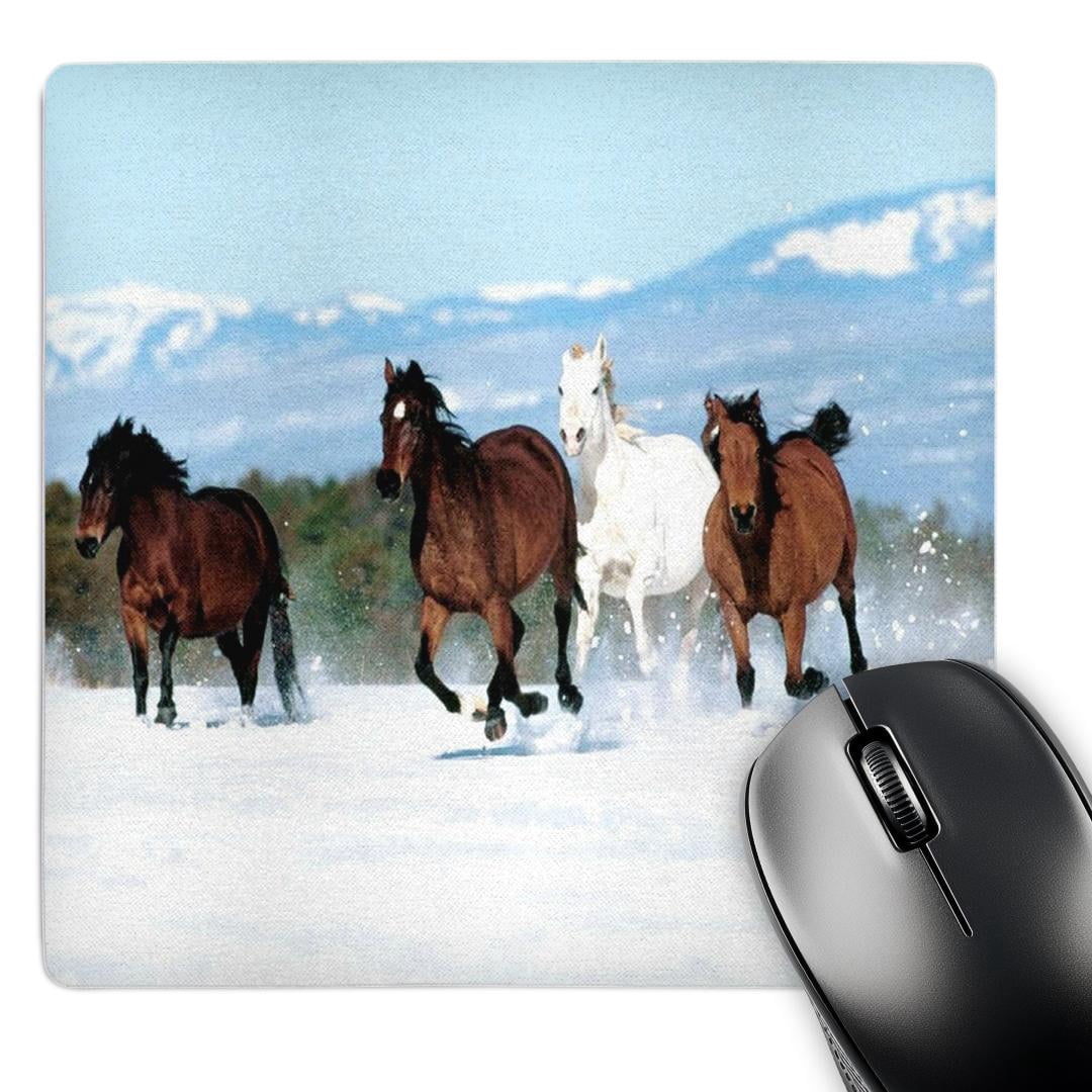 3dRose, Beautiful Horses Running In The Snow, Mouse Pad - Walmart.com