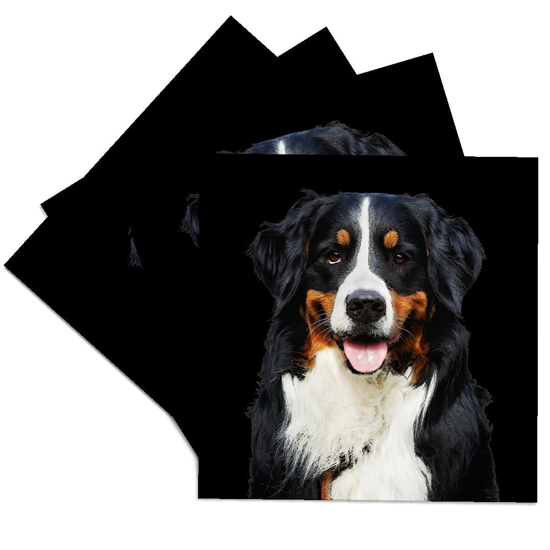 3drose, Beautiful Portrait of a Bernese Mountain Dog, Set of 4 Ceramic ...