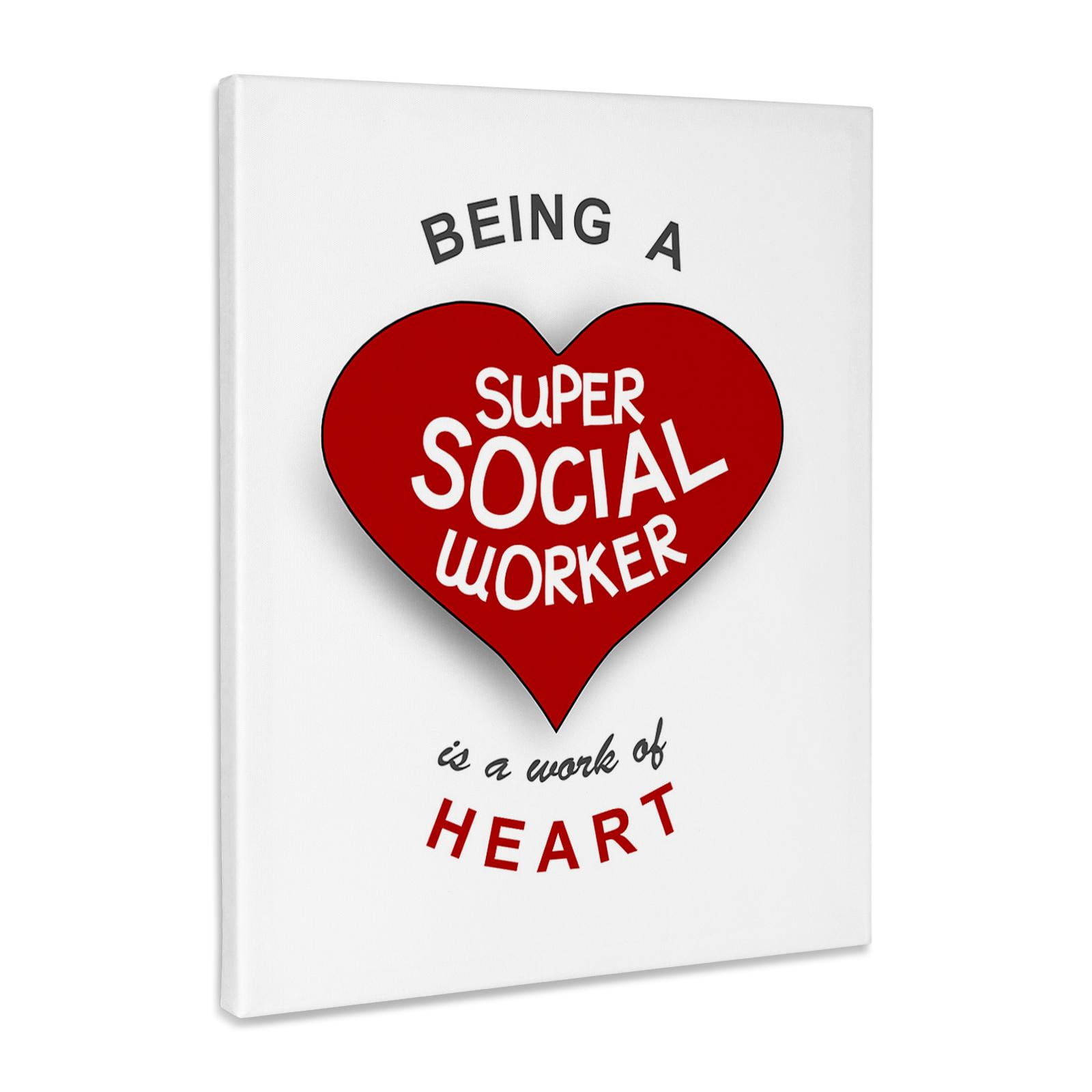 3dRose, Being a Super Social Worker is a work of Heart - red job ...