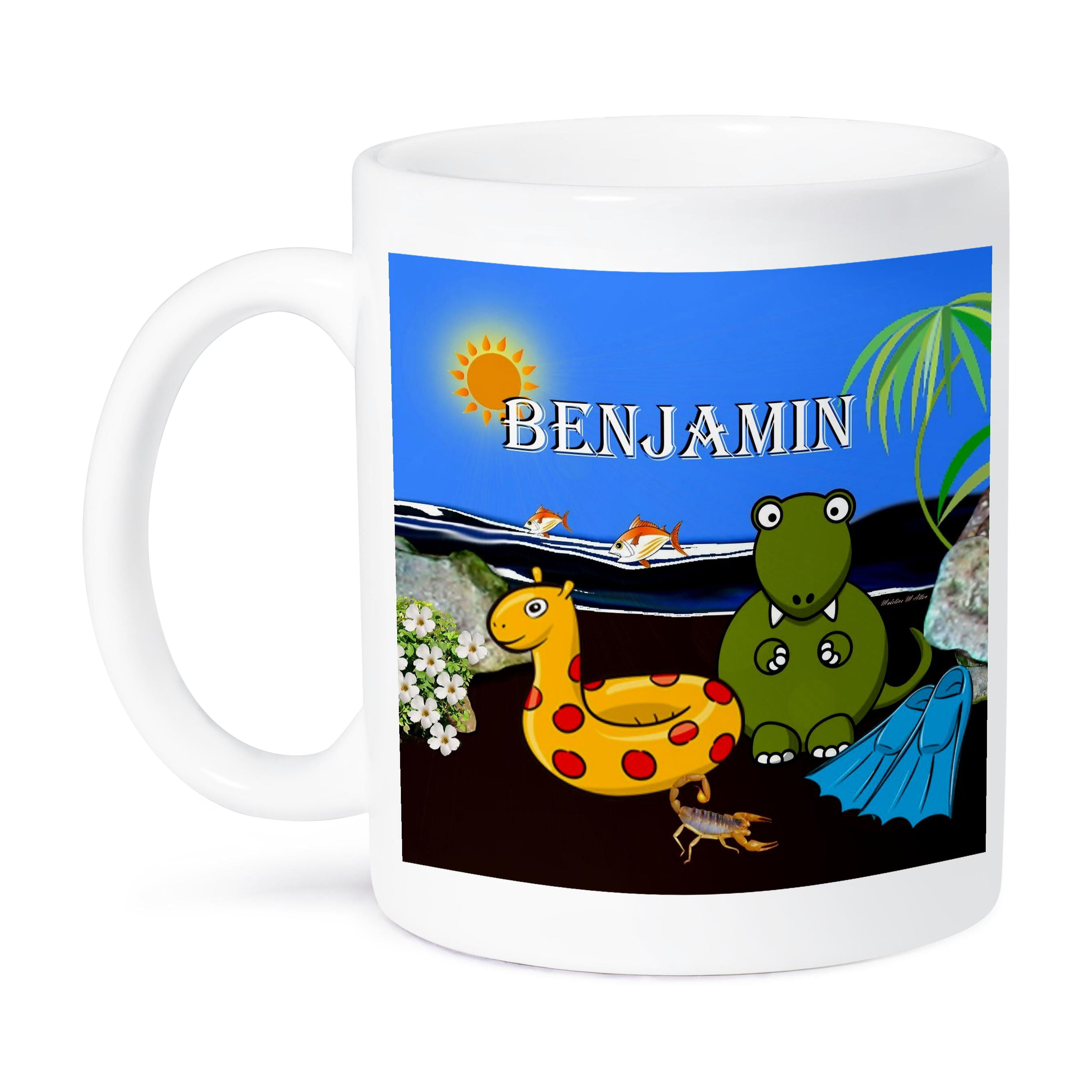 3dRose, Benjamin - Tyrannosaurus Rex At The Beach , 15oz Mug - Walmart.com