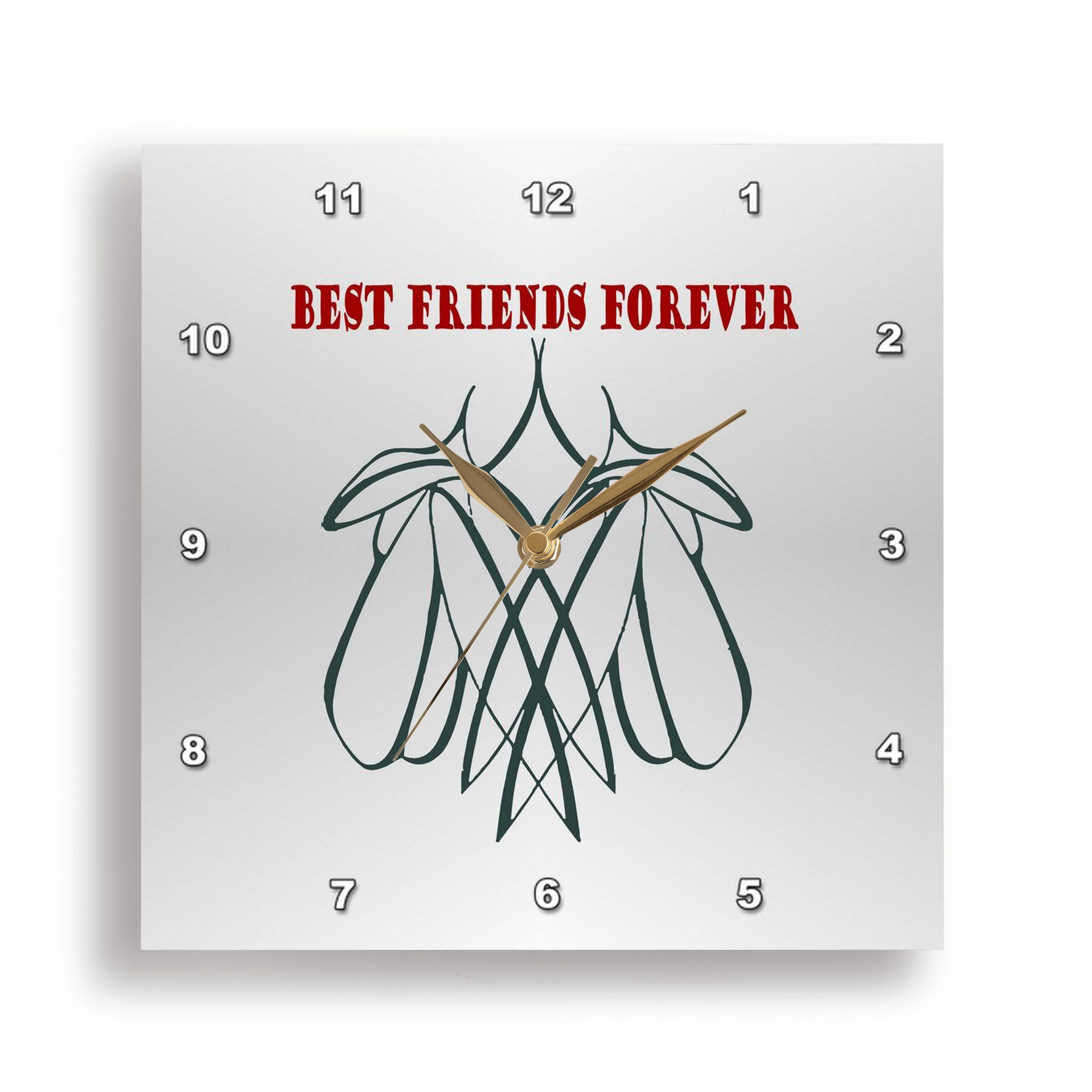 3dRose, Best Friends Forever Quote With Line Drawing Of Two Women ...