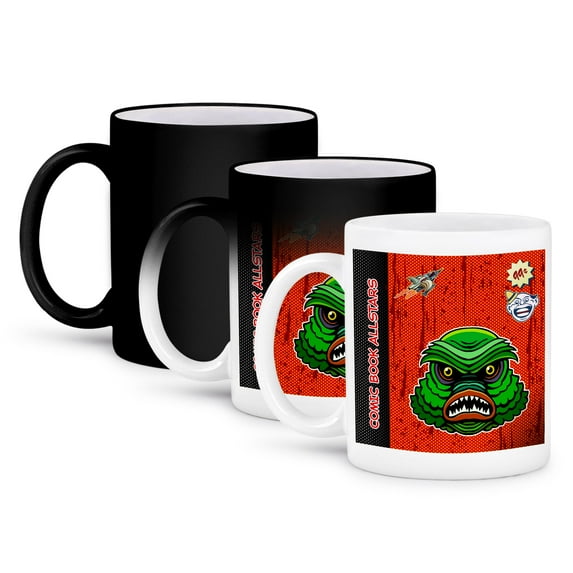 3dRose, Big Green Alien and Retro Rocket Ship Comic Book Cover Design ...