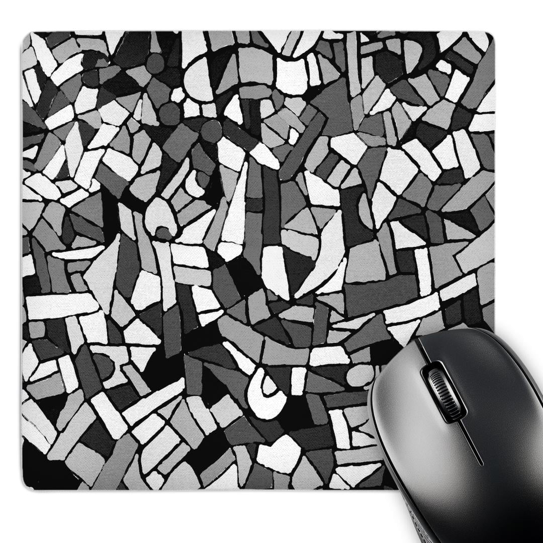 3dRose, Black and White Greyscale Gaudi inspired mosaic pattern ...