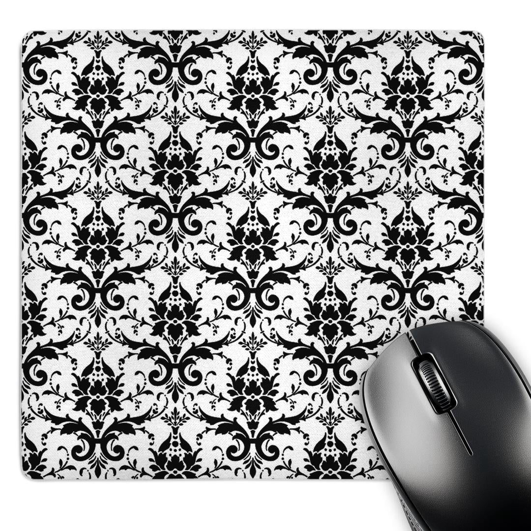 3dRose, Black and White Pattern Damask Art, MousePad - Walmart.com