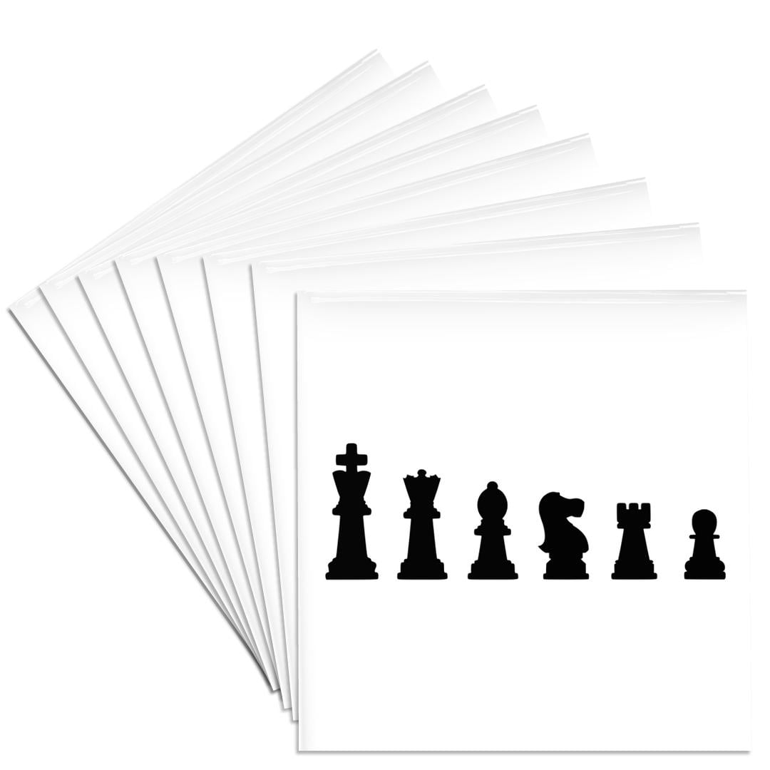 3dRose, Black and white chess pieces line up - checkmate game piece ...