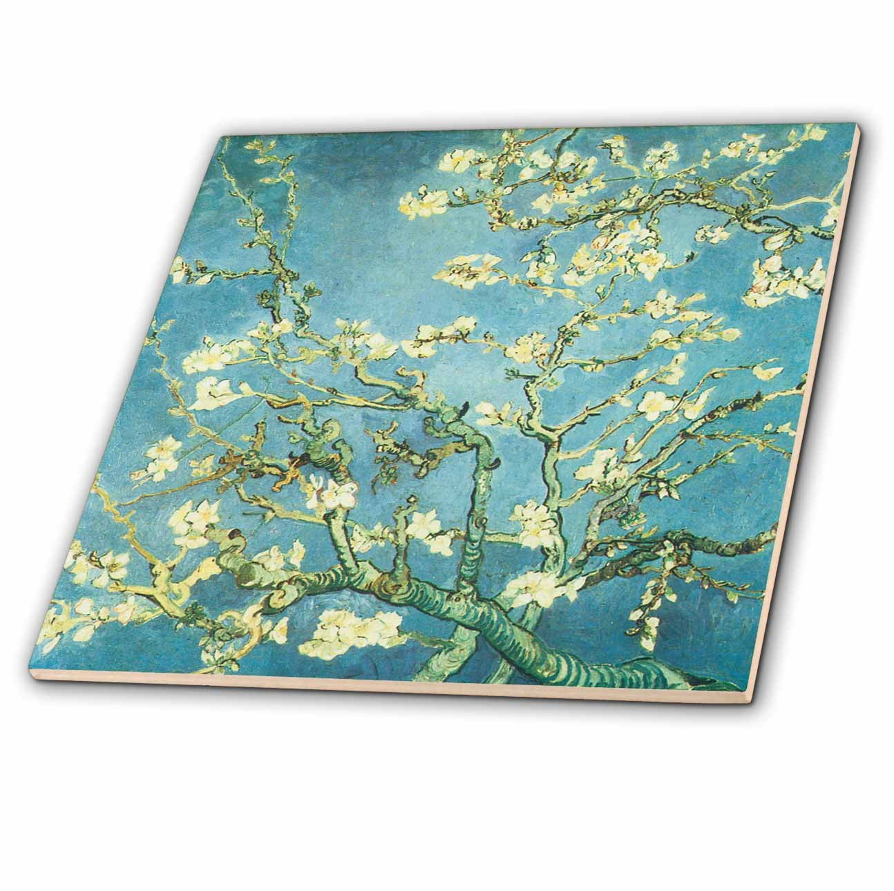 3dRose, Blossoming almond tree vintage Van Gogh, 6 Inch Ceramic Tile ...