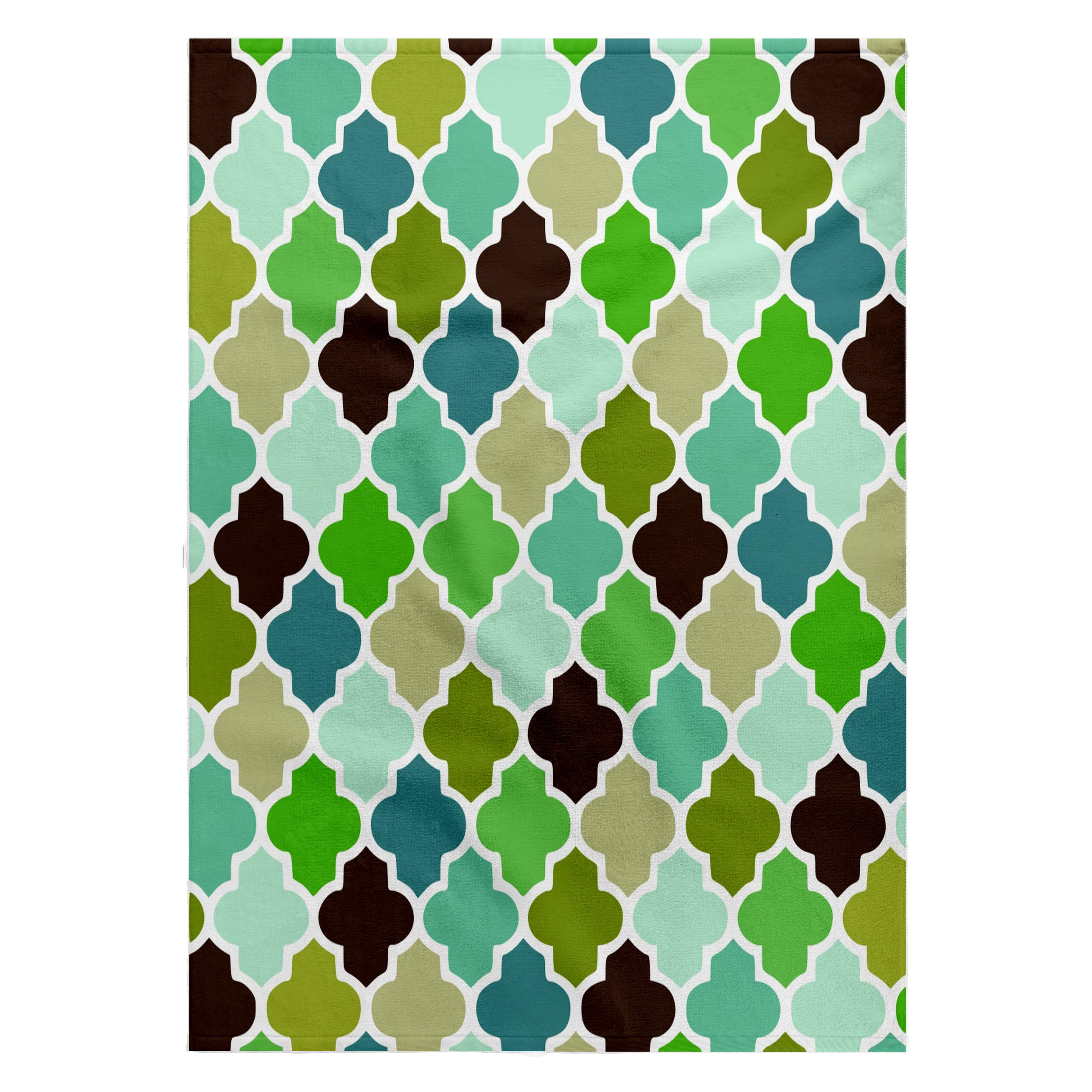 3dRose, Blue Green Colorful quatrefoil pattern - Moroccan tiles ...