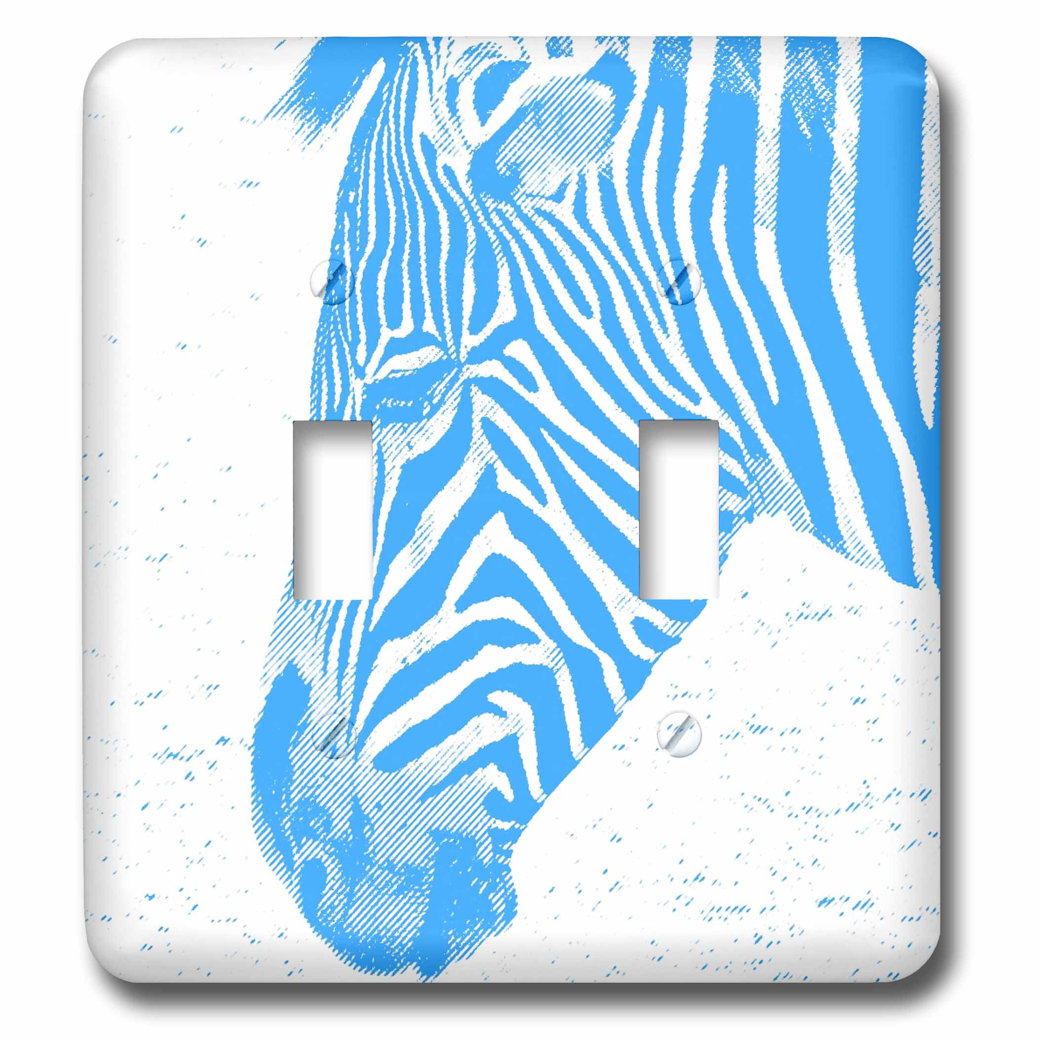 3dRose, Blue Zebra - Animals - Nature Art, double toggle switch ...
