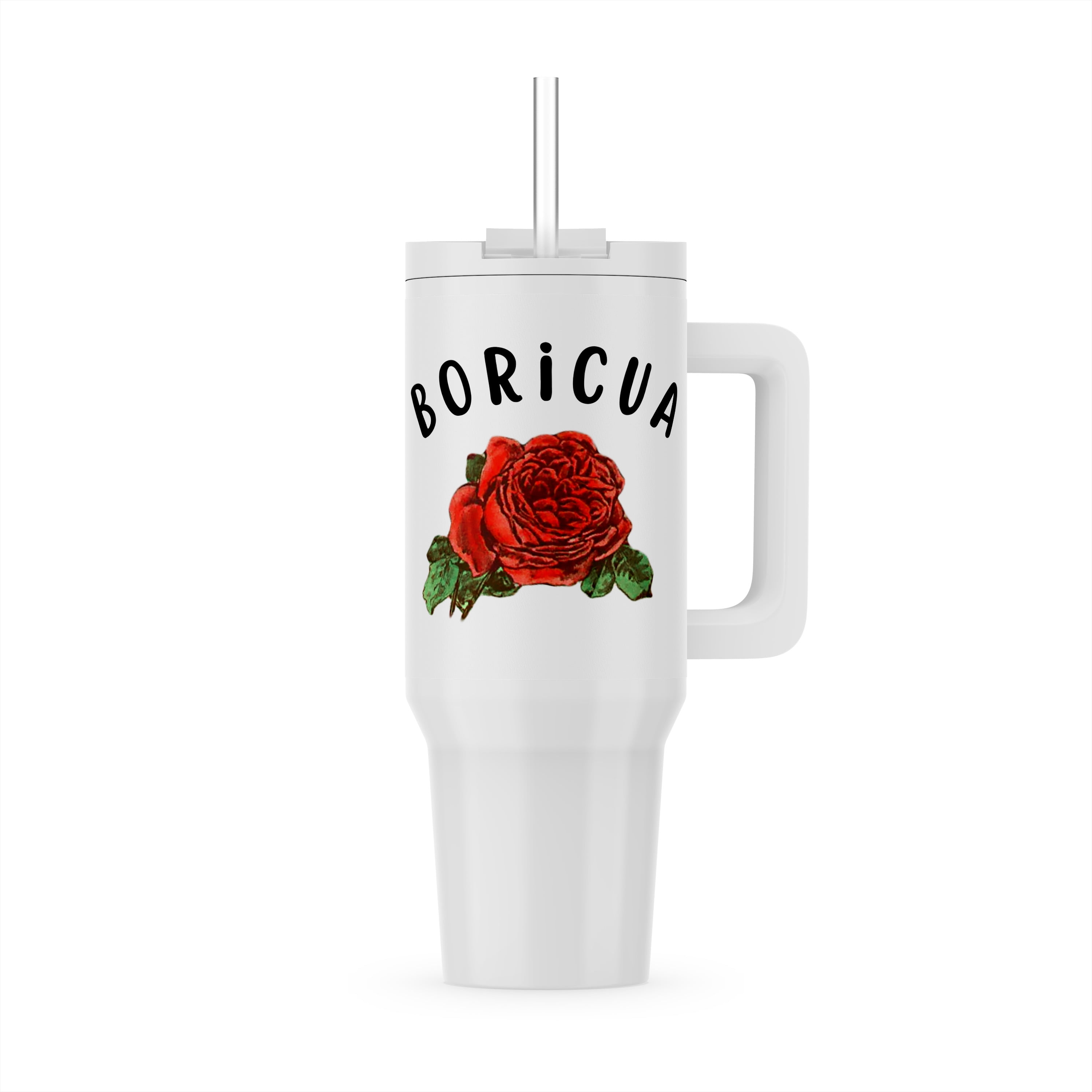 Boricua Red Rose Puerto Rican Pride For Puerto Rico Latina Chula, 40oz ...
