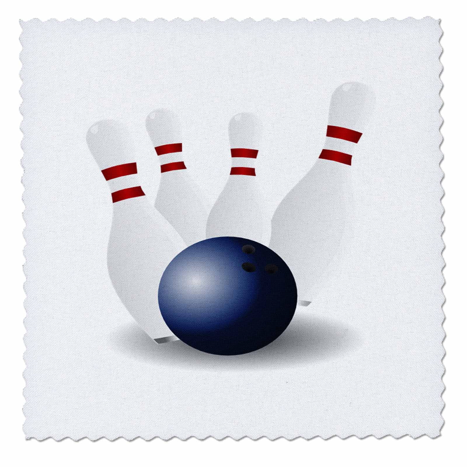 3dRose Bowling Ball With 4 Pins - Quilt Square, 8 by 8-inch - Walmart.com