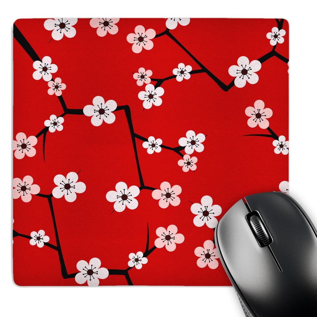 3dRose, Bright Cherry Blossoms Print - Red, Mouse Pad - Walmart.com