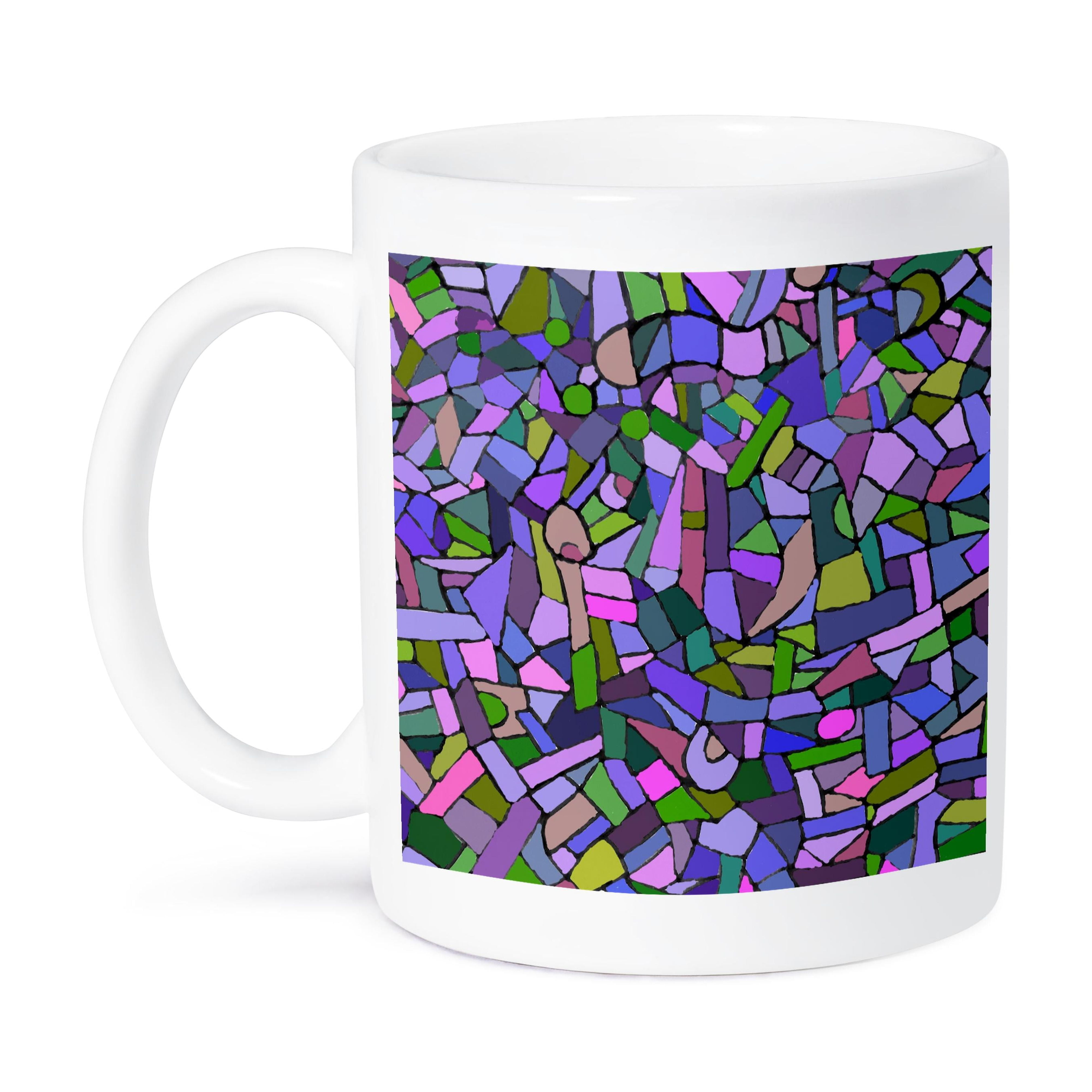 Bright Vibrant And Colorful Purple Gaudi Inspired Mosaic Pattern ...