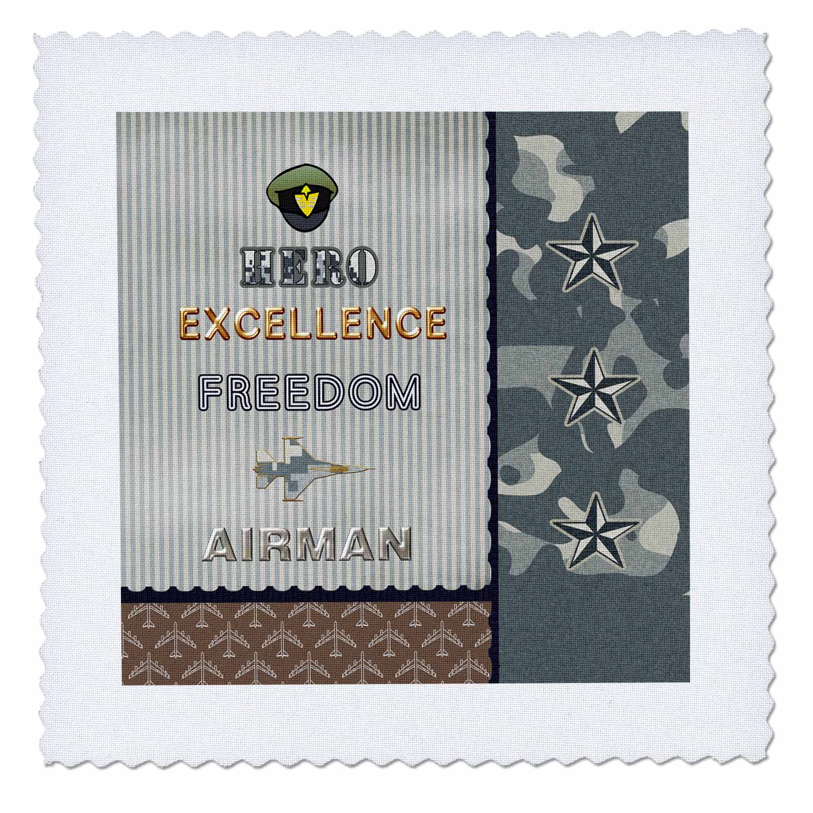 3dRose Cap, Hero, Excellence, Freedom, Jet Plane, Air Force - Quilt ...