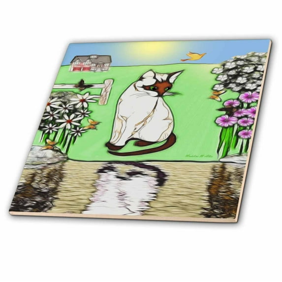 3dRose, Cat B, 6 Inch Ceramic Tile - Walmart.com