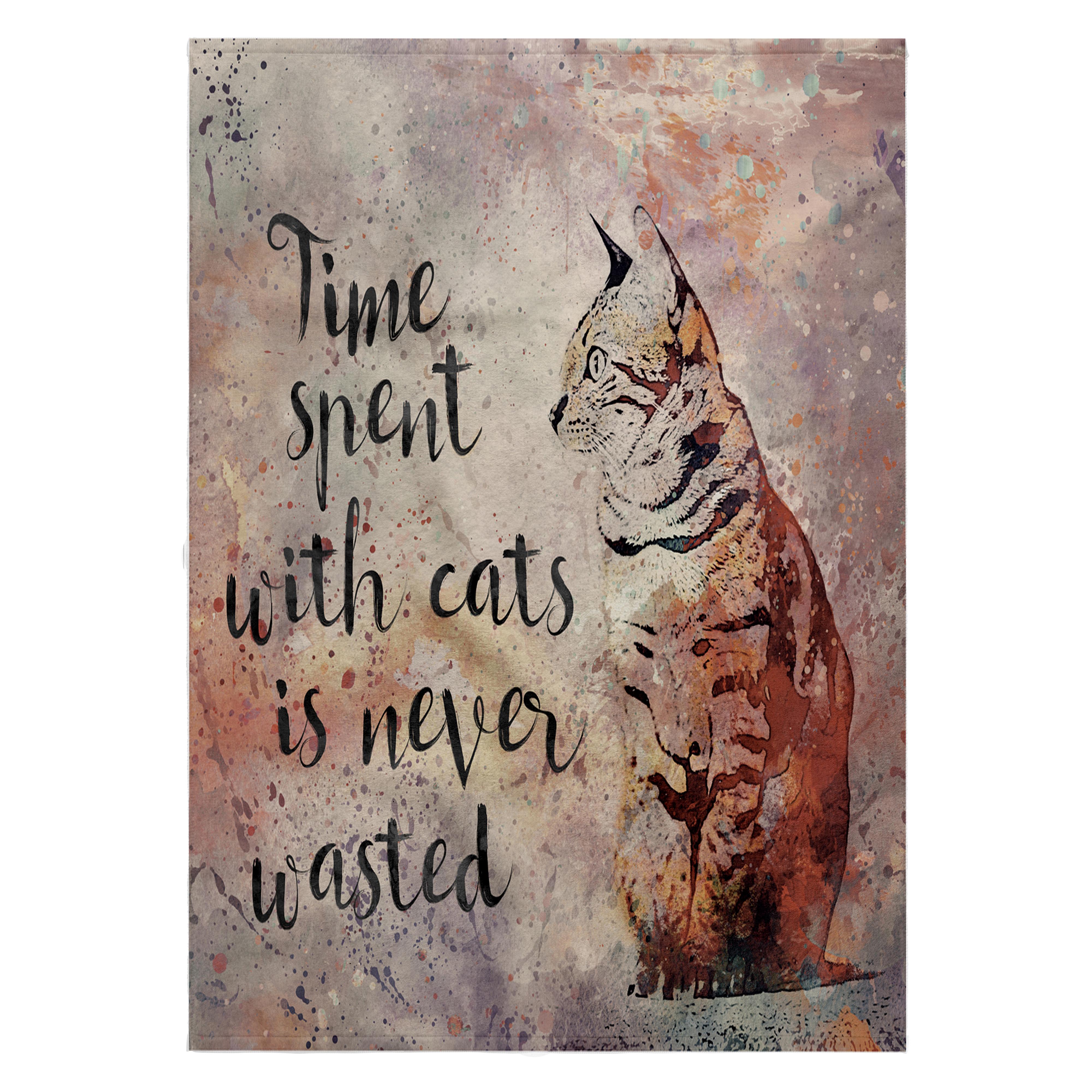 3dRose, Cat illustration watercolor time spend with cats is never ...