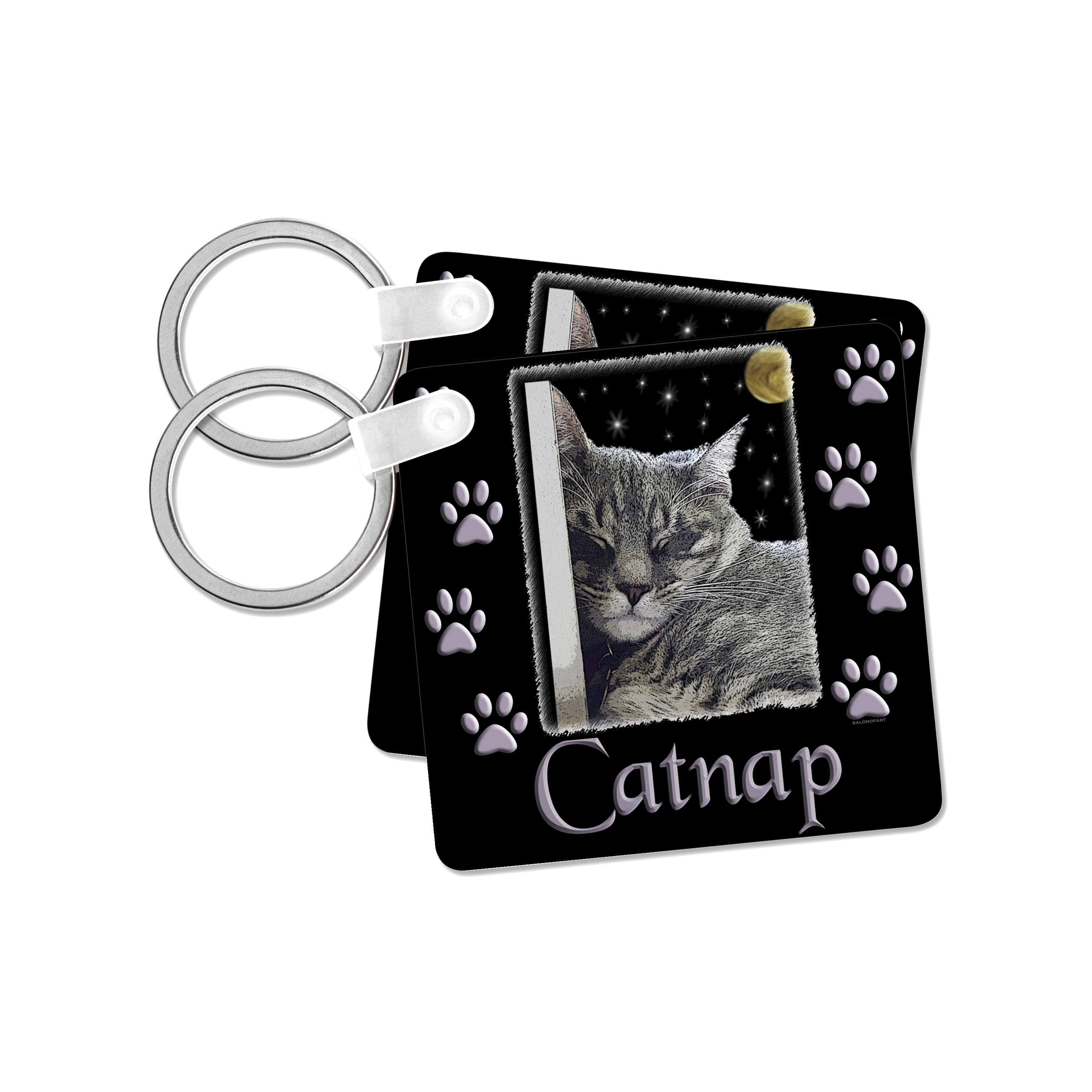 3dRose, Catnap, set of 2 Key Chains - Walmart.com