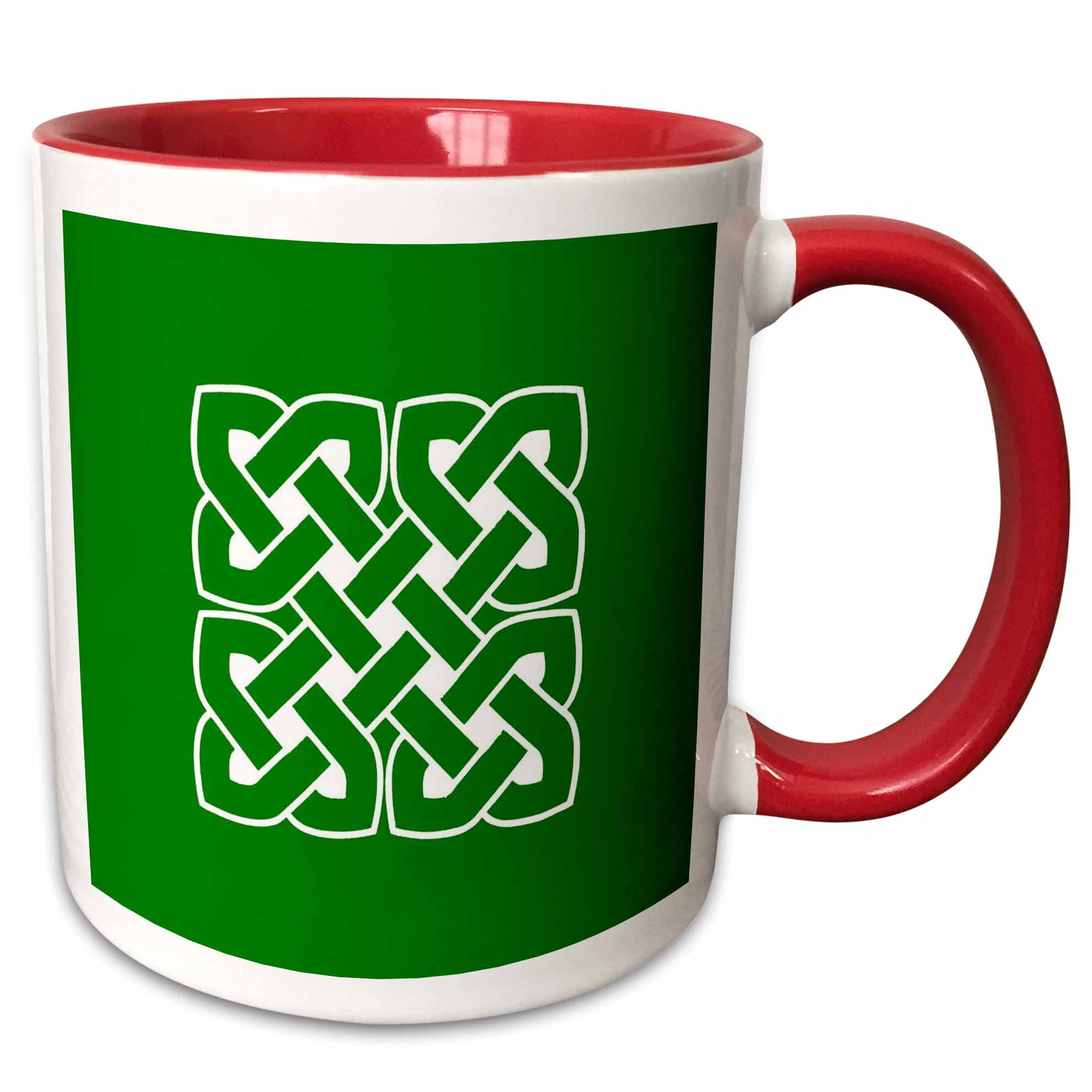3drose, Celtic Interwoven Endless Knot Geometric Pattern 4, 11oz Two ...