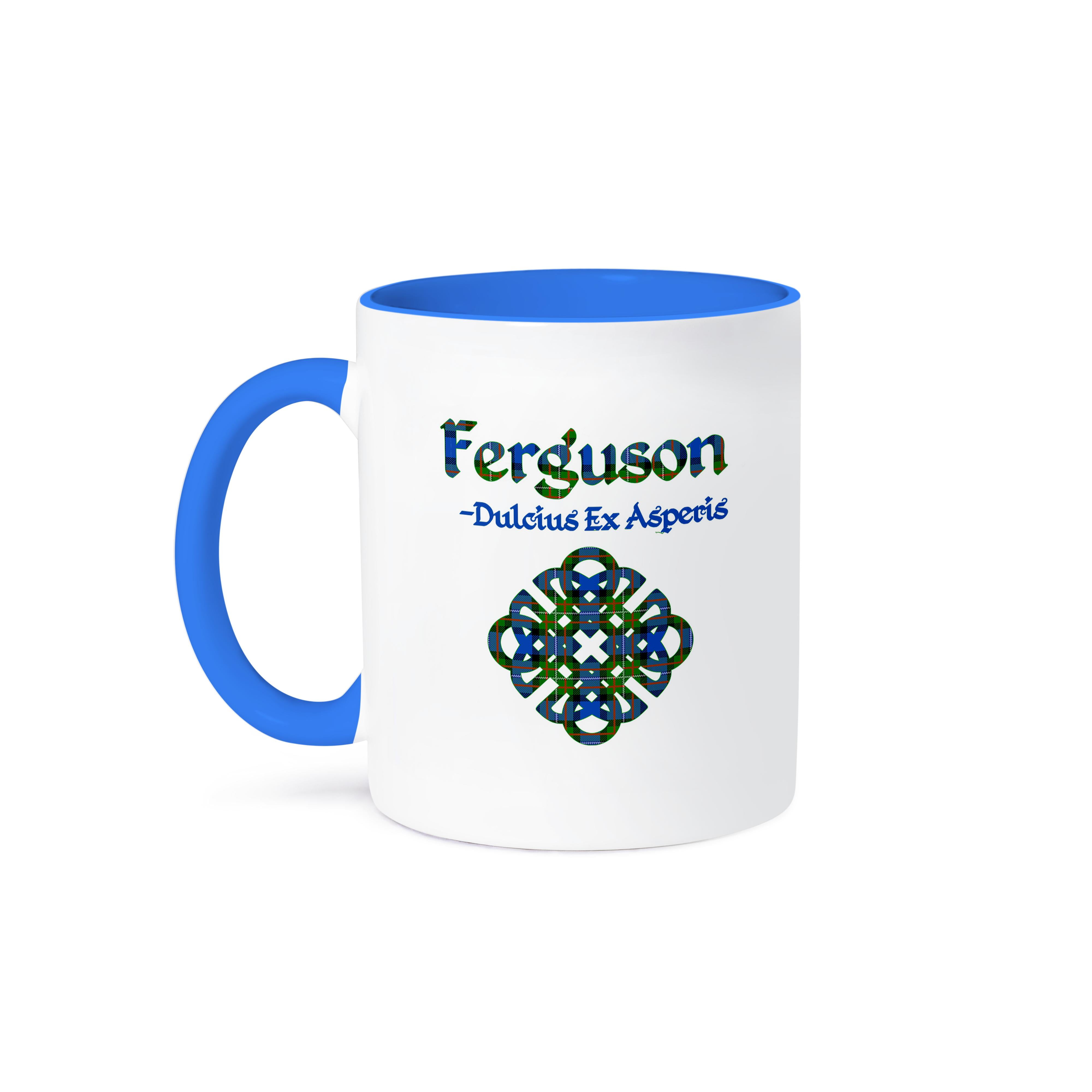 3dRose, Celtic knot in the tartan colors for Ferguson Clan and family ...