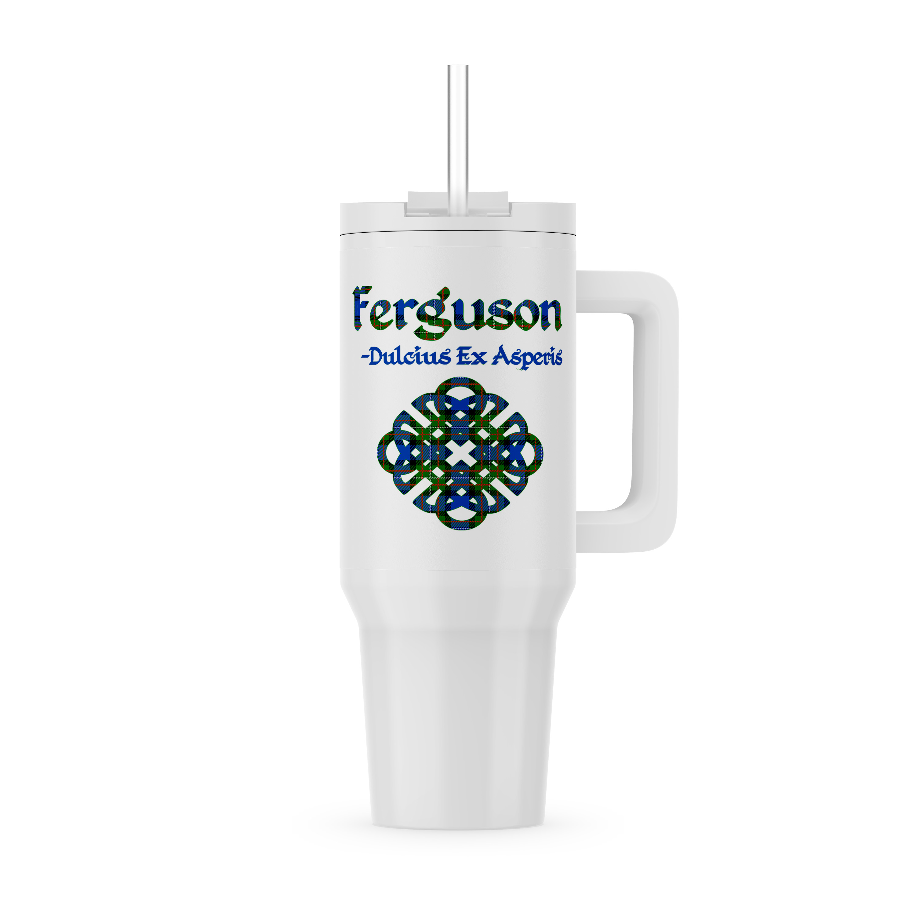Celtic Knot In The Tartan Colors For Ferguson Clan And Family Motto ...