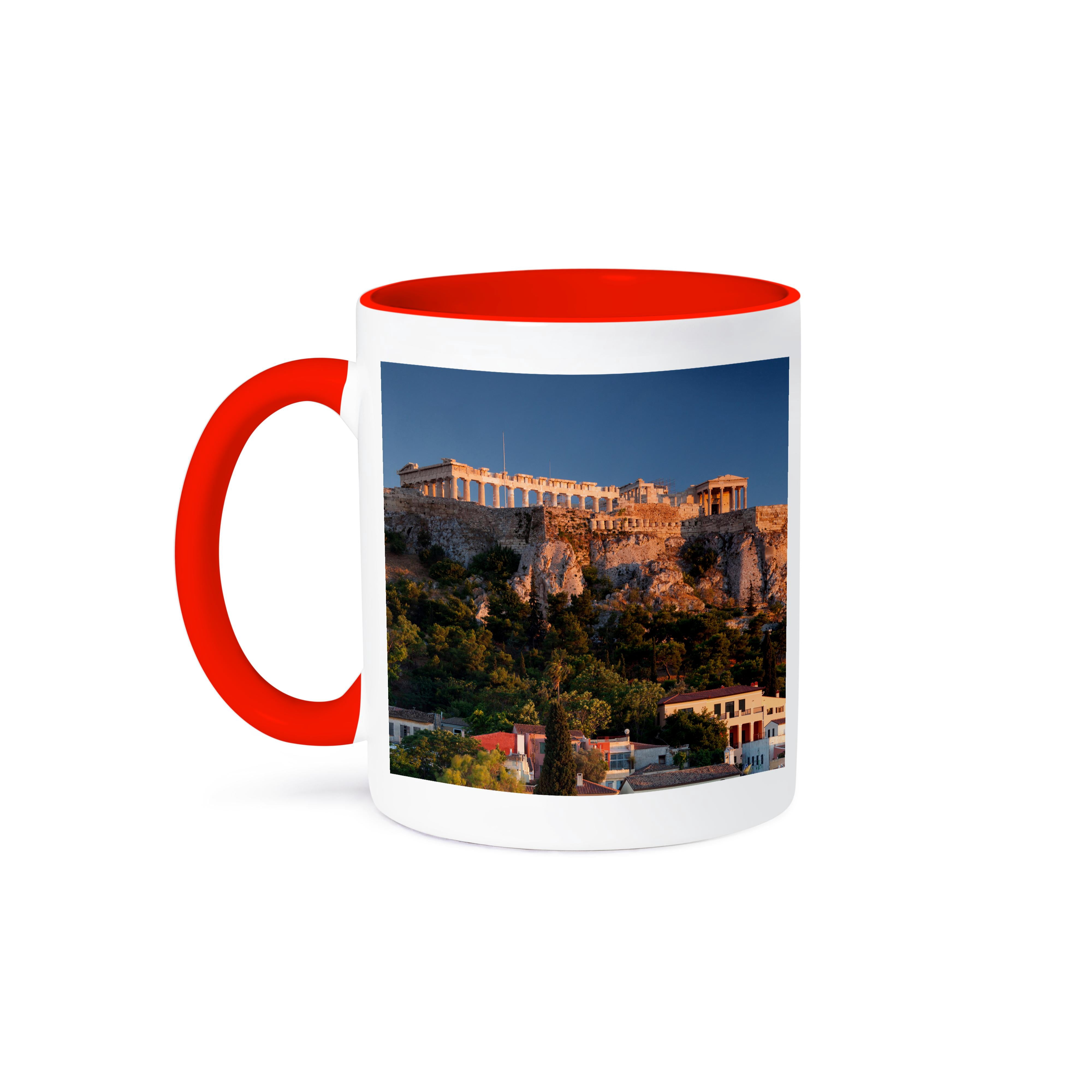 3dRose, Central Greece, Athens, Acropolis, elevated view, sunset, 11oz ...