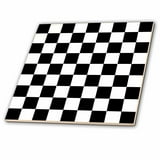 3dRose Check black and white pattern - checkered checked squares chess ...