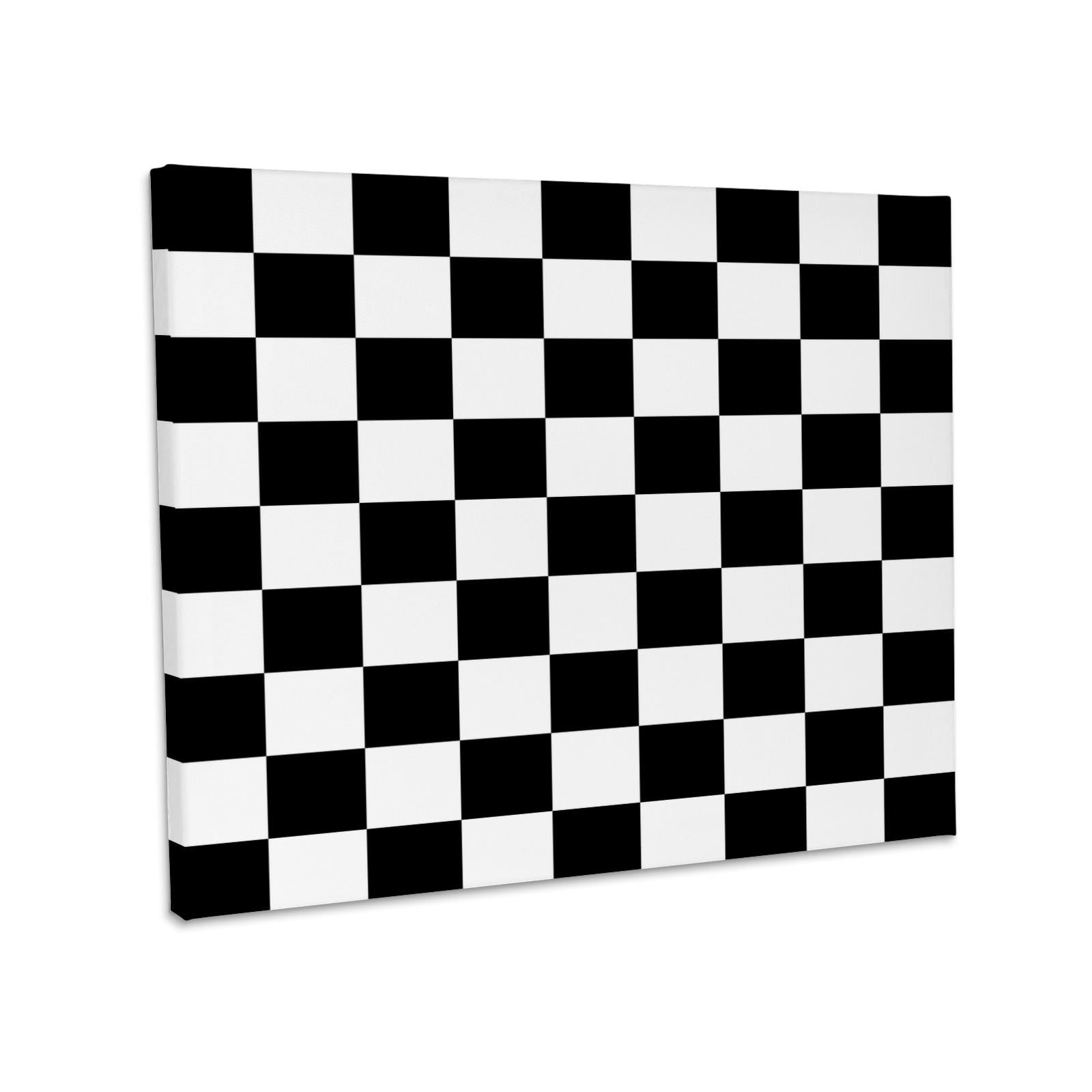 3dRose, Check black and white pattern - checkered checked squares chess ...