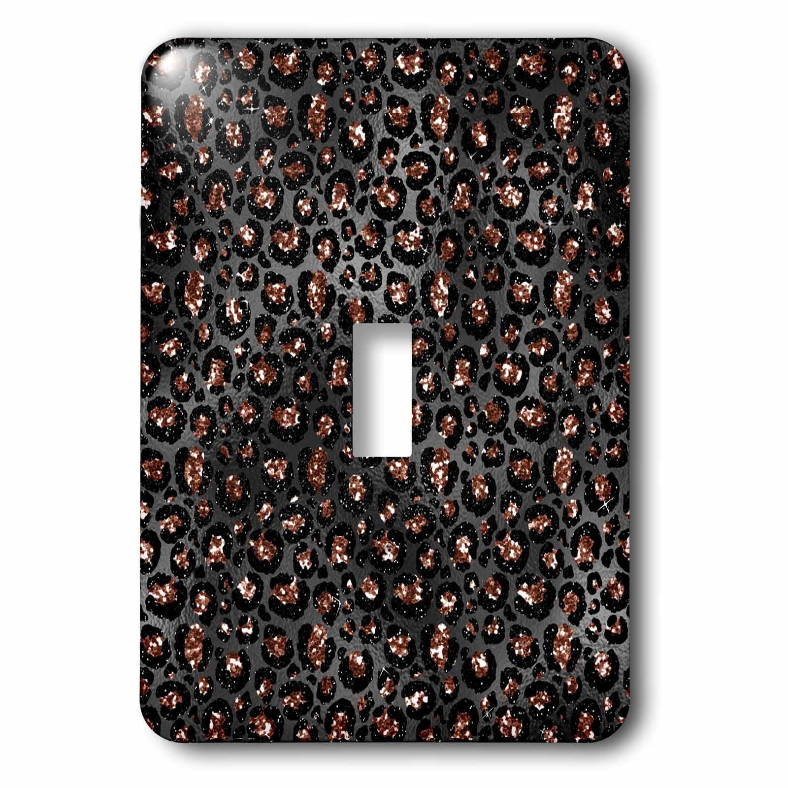 3dRose, Chic Image Of Black and Deep Pink Image Of Glitter Cheetah ...