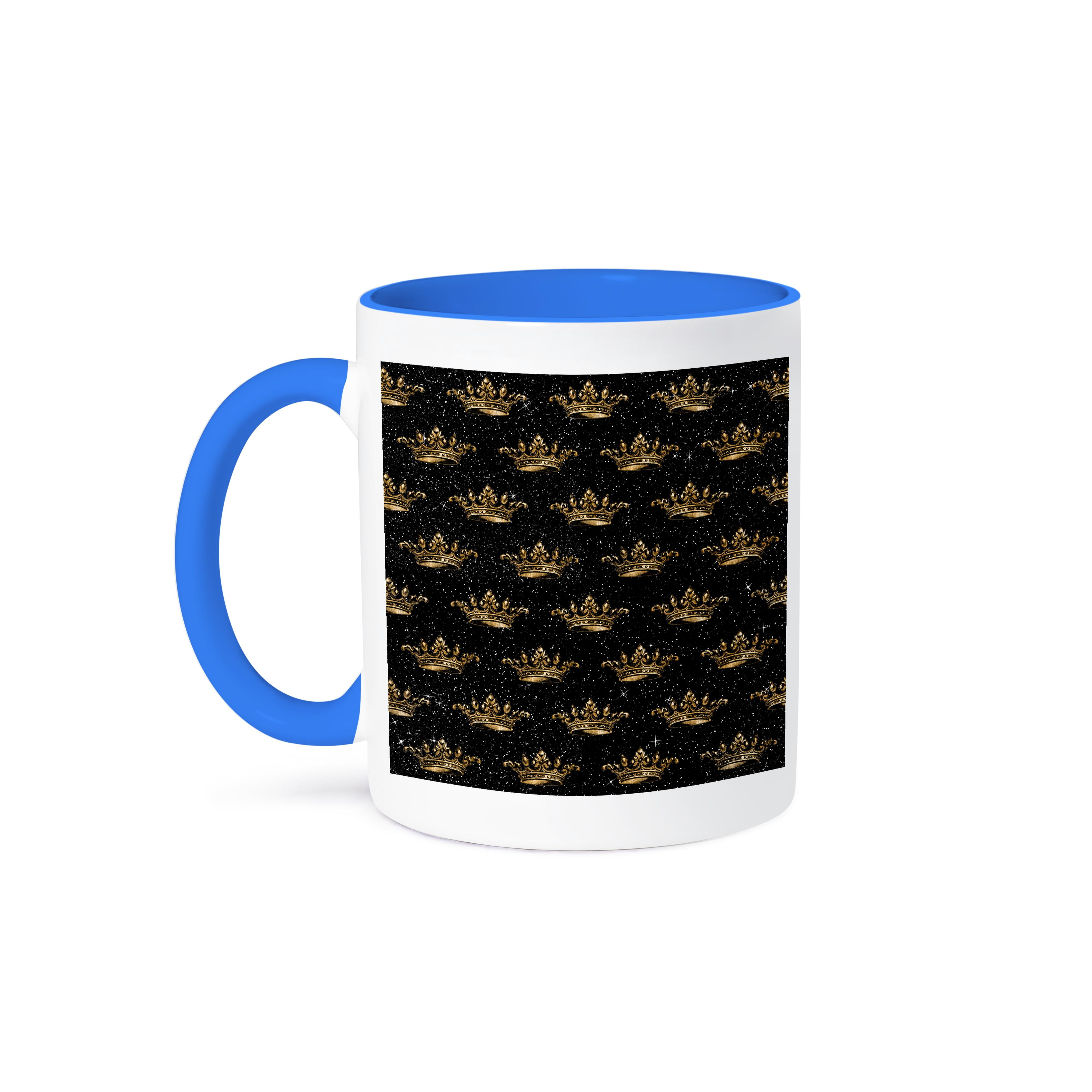 3dRose, Chic Image Of Gold Crowns On Image Of Black Glitter Pattern ...