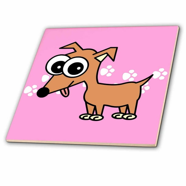 3dRose Chihuahua and Paw prints - Ceramic Tile, 8-inch - Walmart ...
